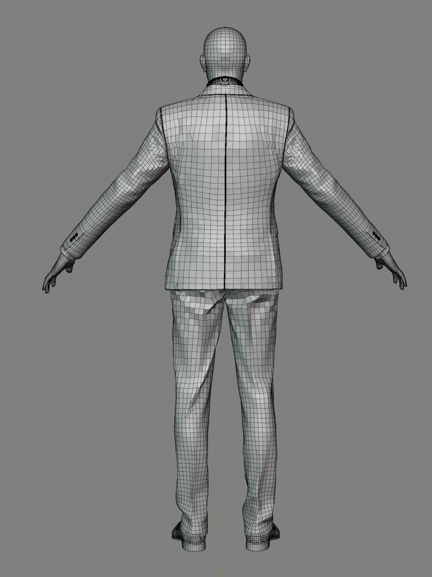 3D model Business Man with suit blender and 3ds max VR / AR / low-poly ...