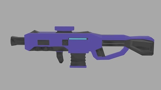 Sci-fi gun Low poly free VR / AR / low-poly 3D model | CGTrader