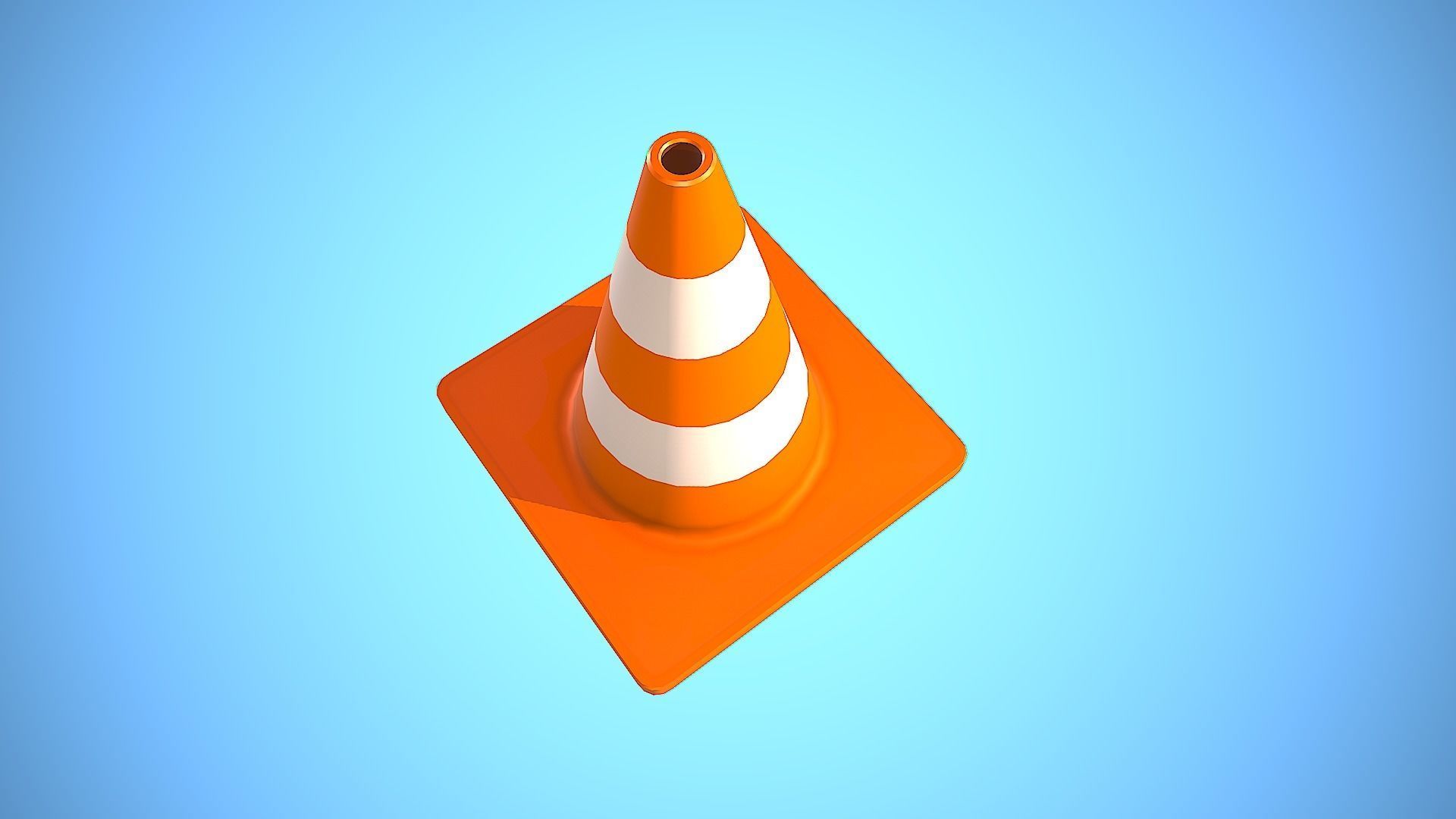 3D model CONE TRAFFIC CARTOON STYLIZED VR / AR / low-poly | CGTrader