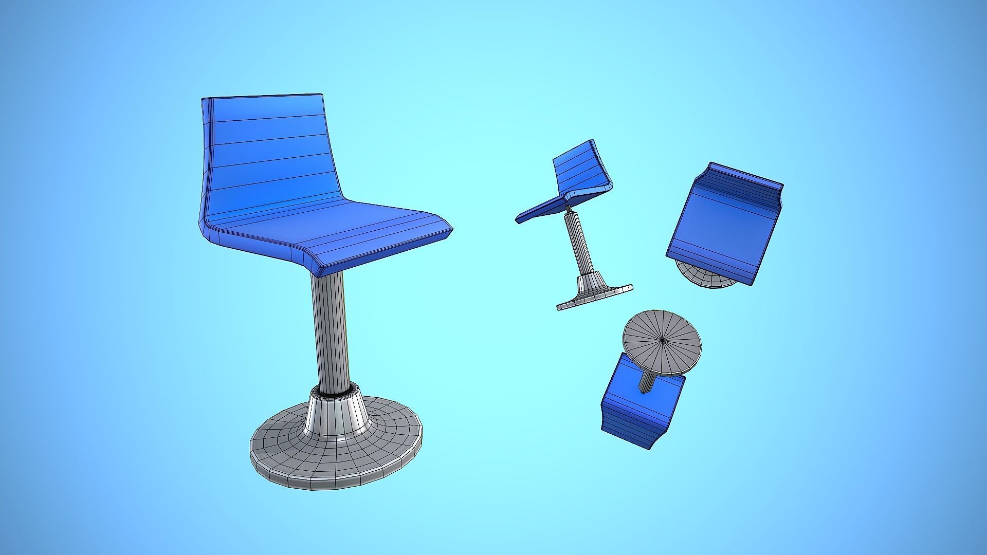 3D model SWIVEL CHAIR OFFICE CARTOON STYLIZED VR / AR / low-poly | CGTrader