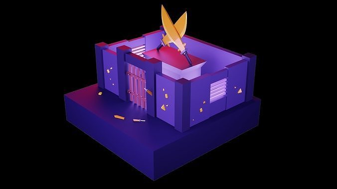 3D model Game level For mobile or computer games Low-poly VR / AR / low ...