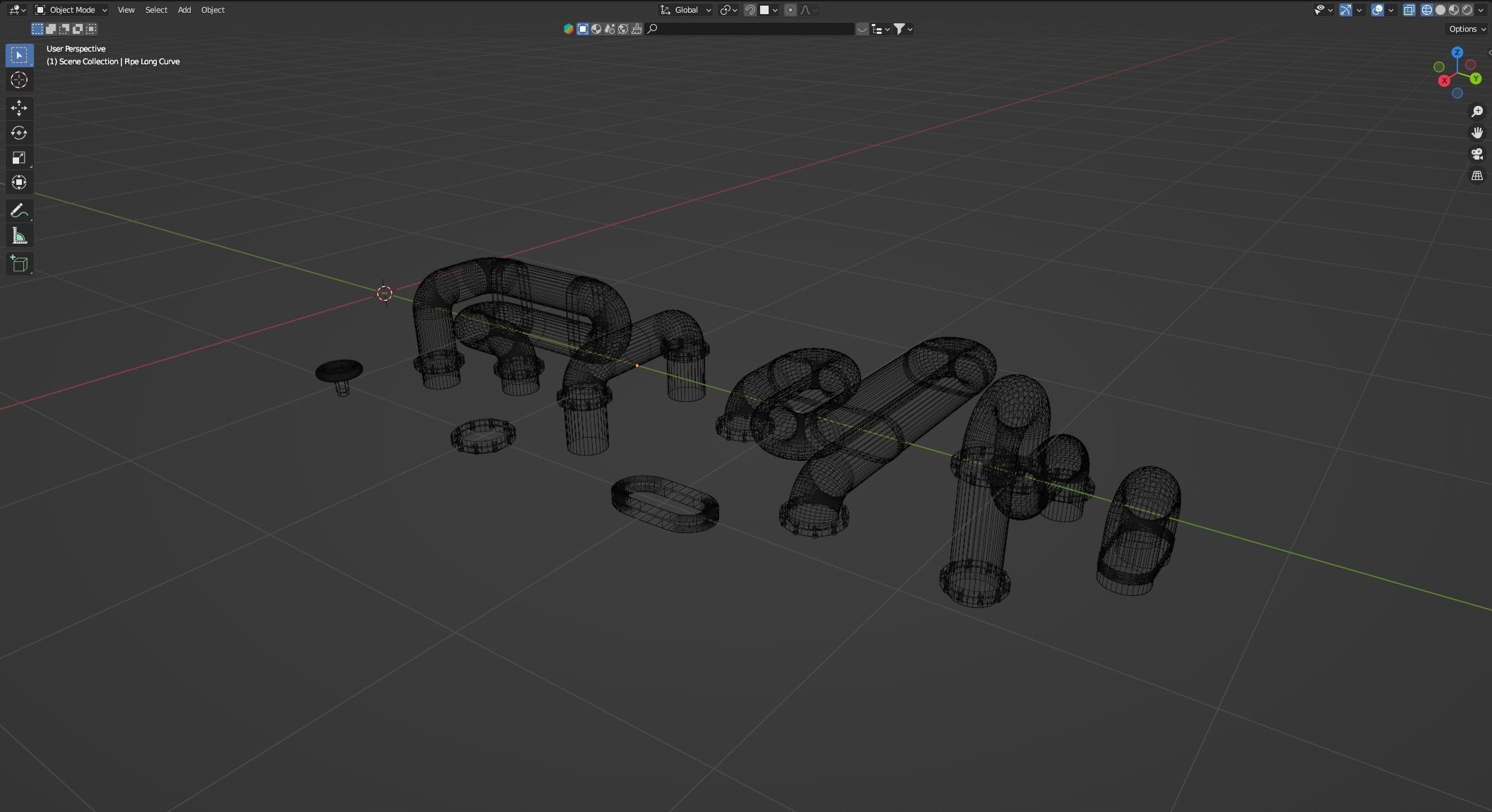 Basic Pipes free 3D model | CGTrader