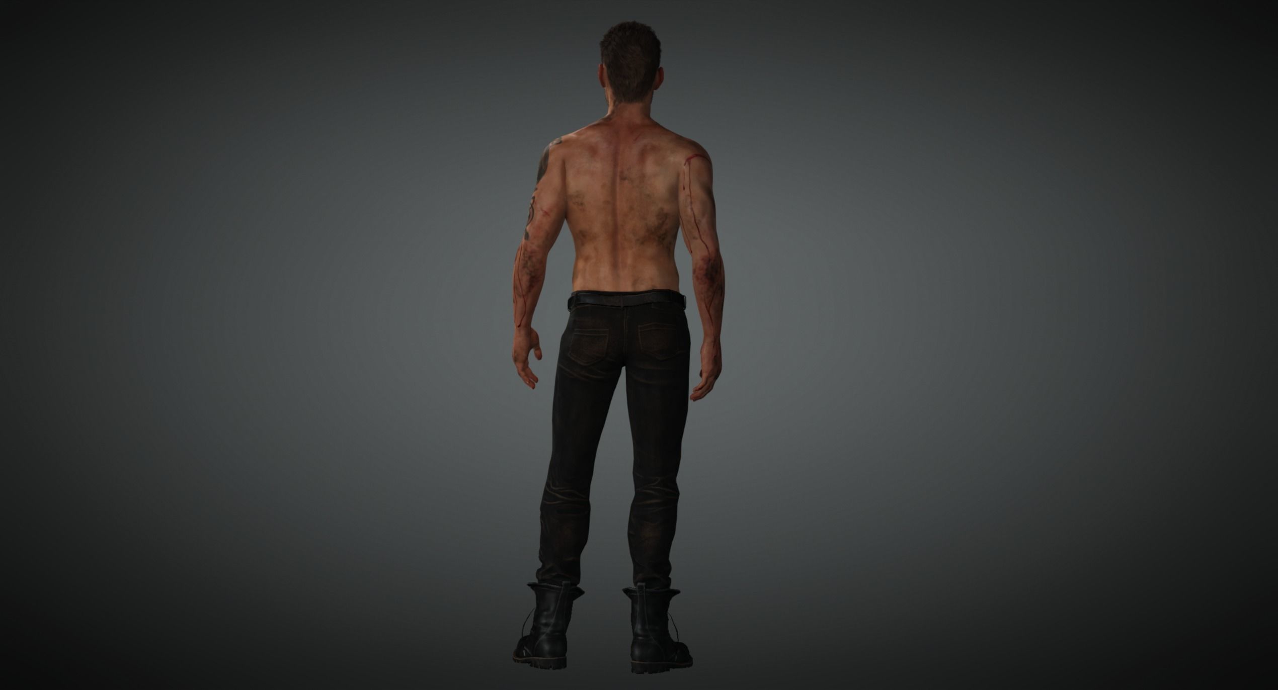 Realistic 3D Model of a Man with Minor Injuries 3D model animated ...