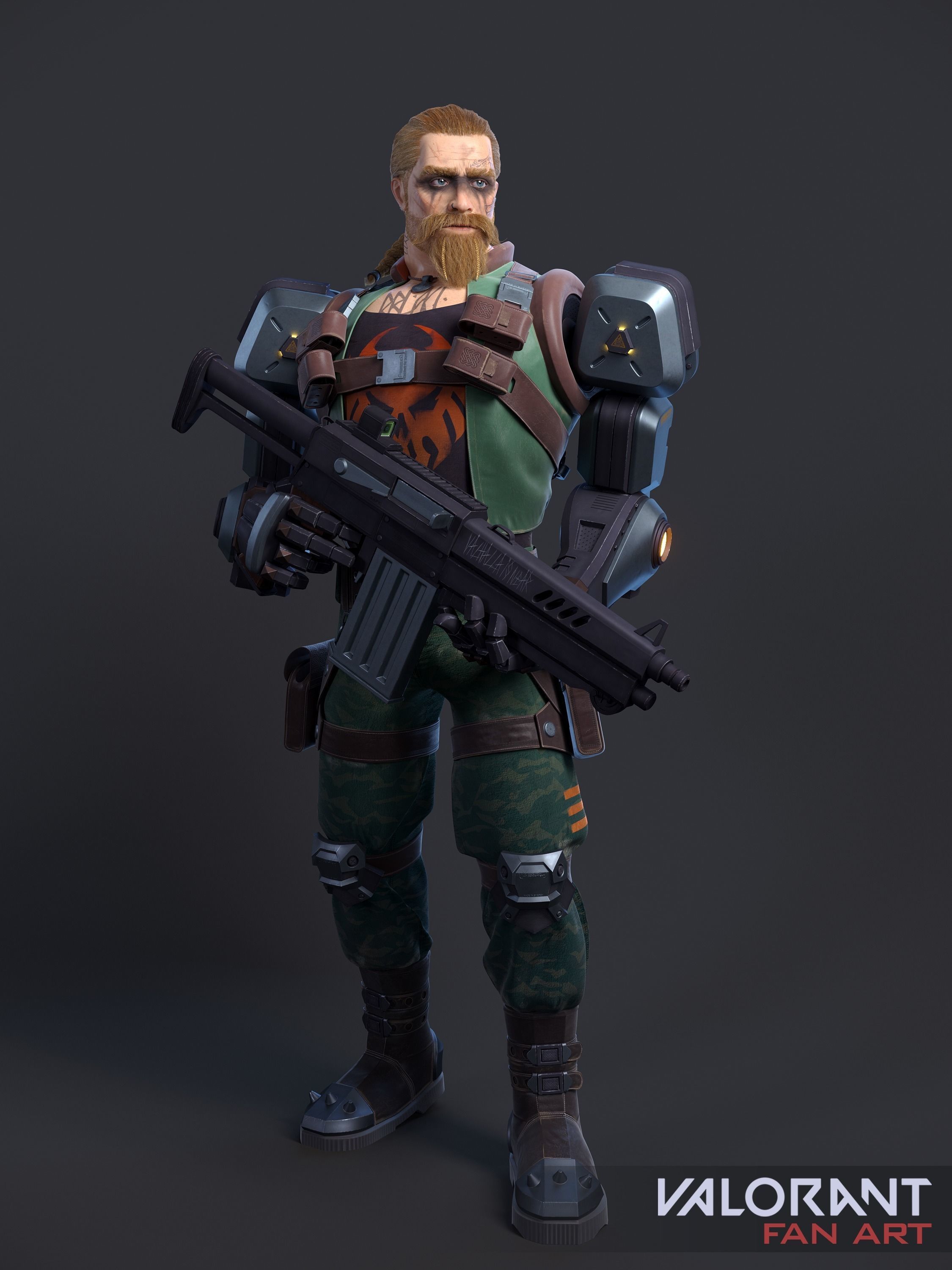 Breach Valorant fan art 3D model | CGTrader