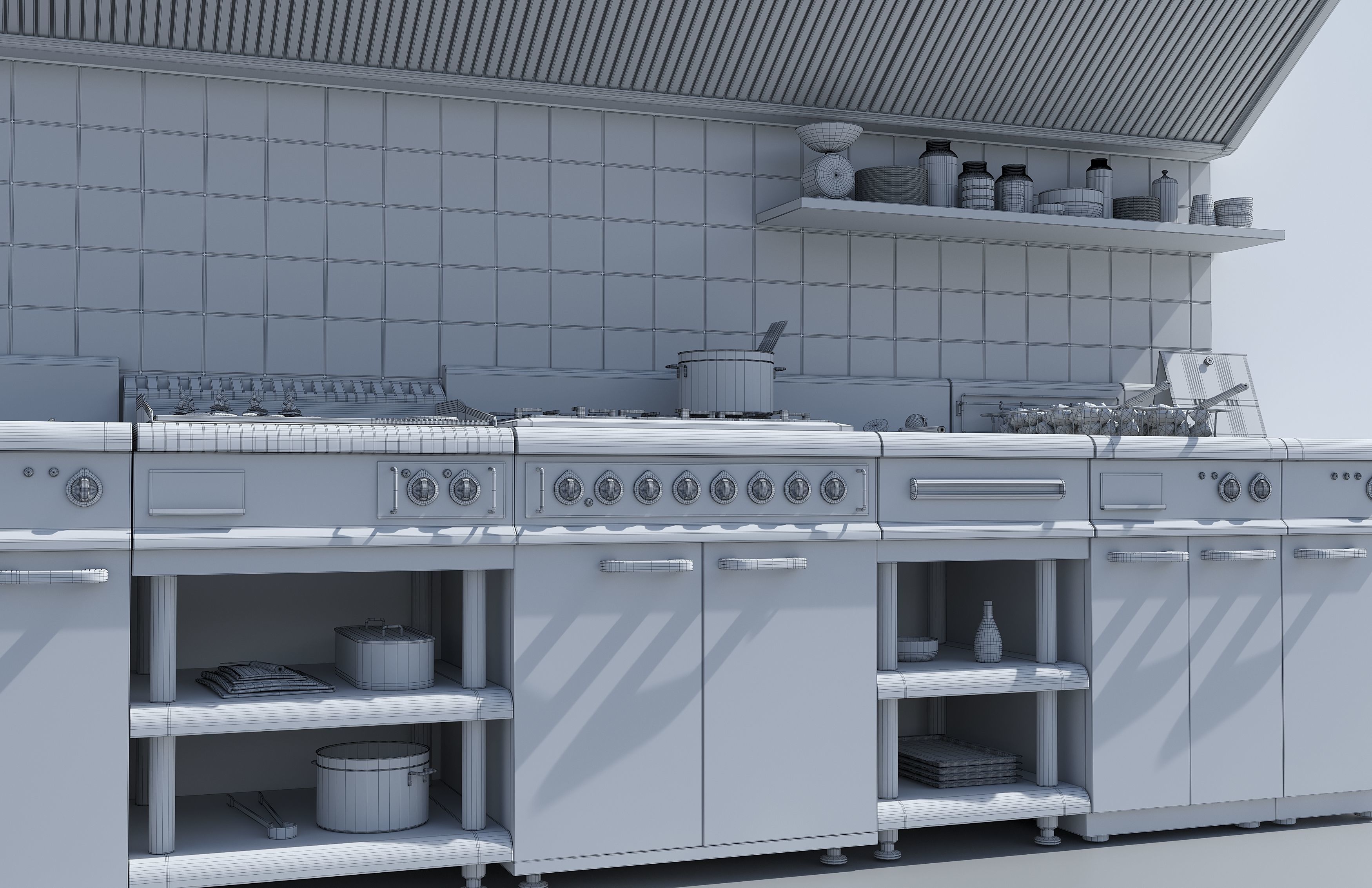 Modular kitchen equipment 1 3D model | CGTrader