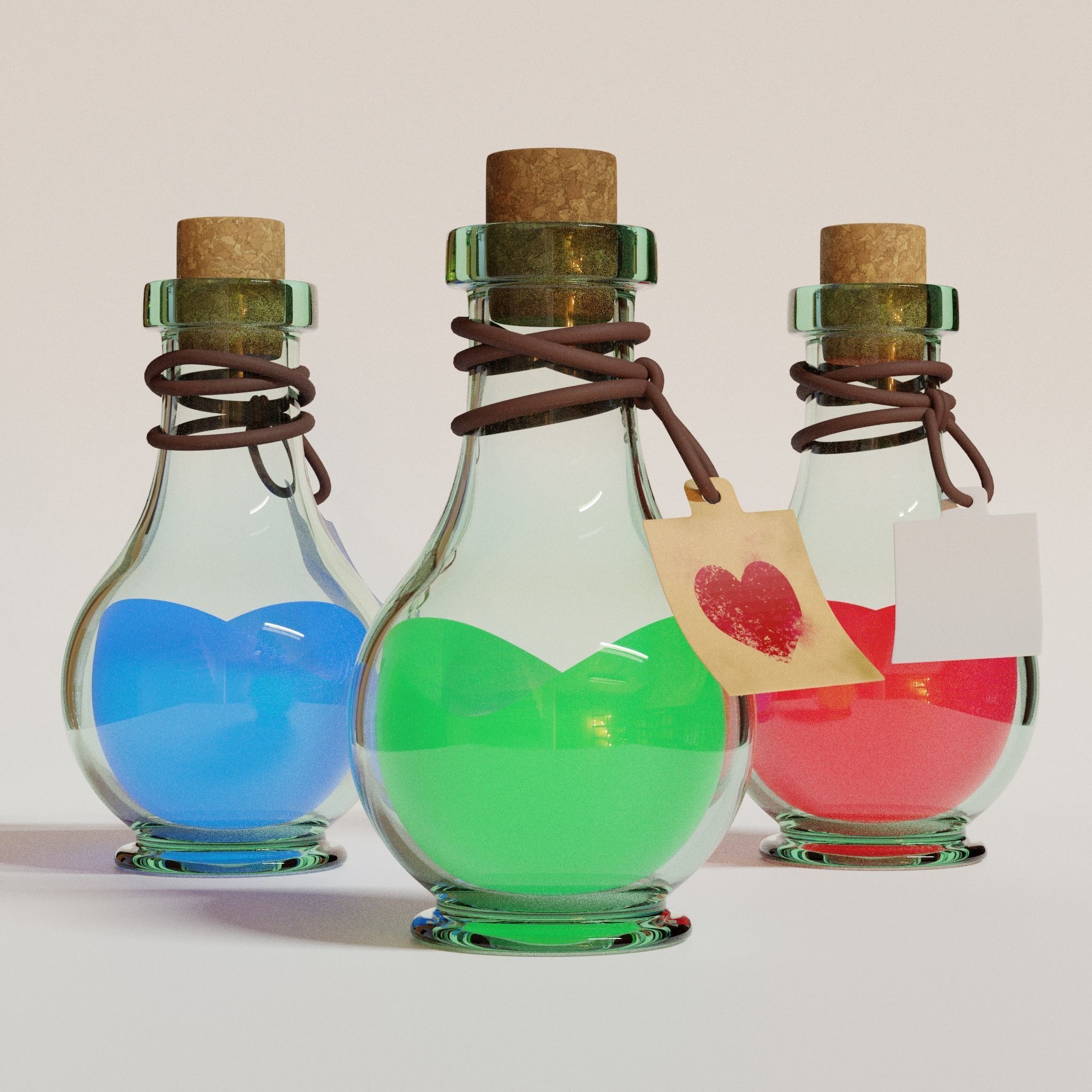 Stylized Fantasy Potion Bottle with Liquid 3D model | CGTrader