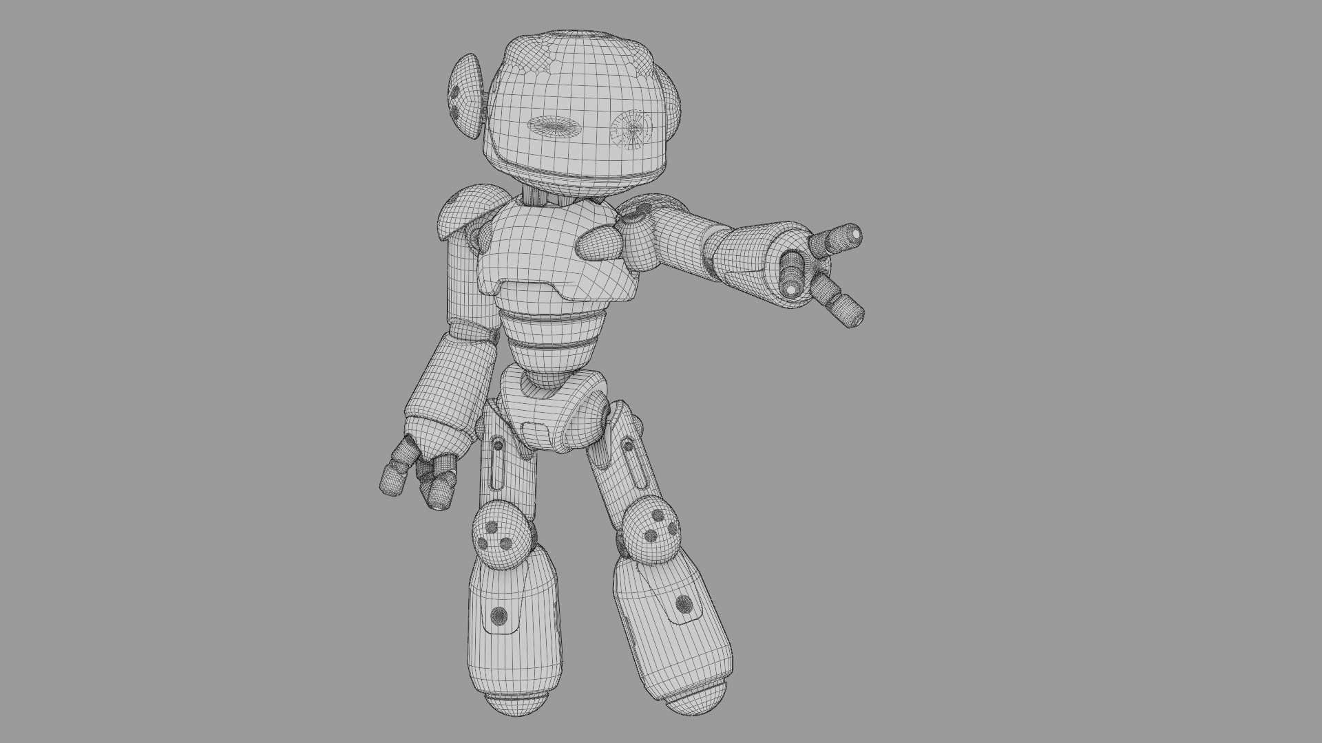 UTILITY BOT MONICA RIGGED 3D model rigged | CGTrader