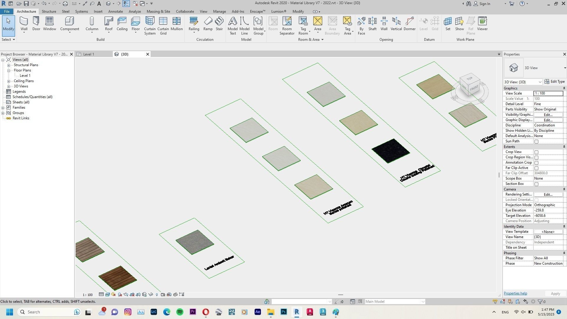 Material - Texture Revit Family 3D model | CGTrader