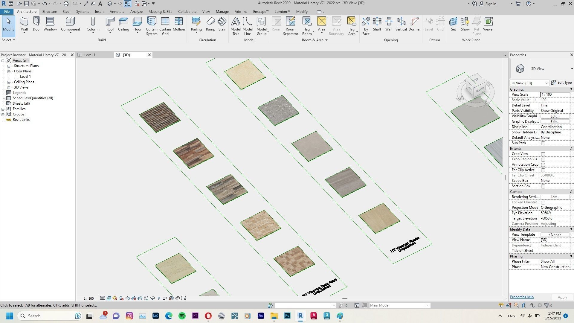 Material - Texture Revit Family 3D model | CGTrader