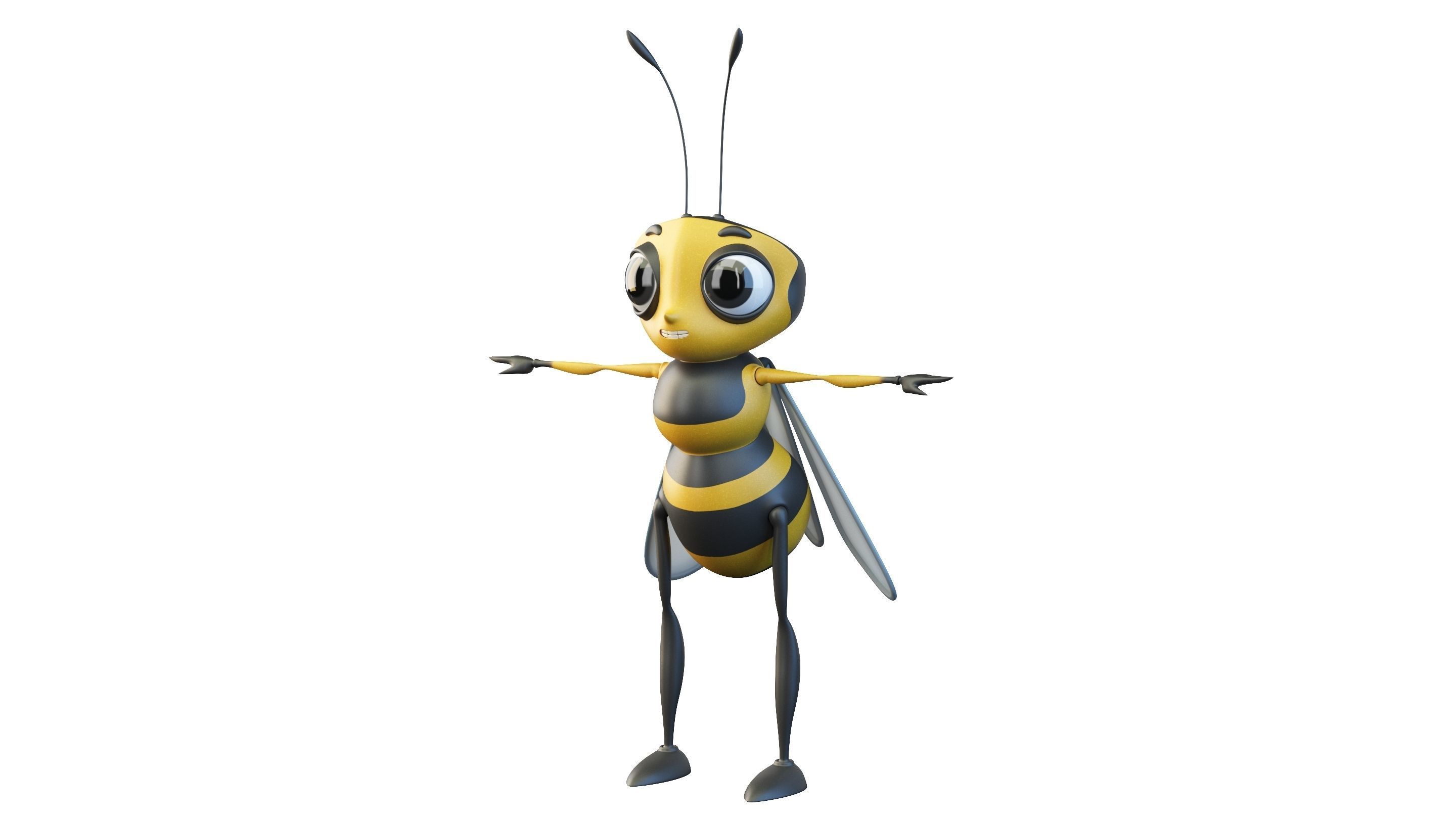 Cartoon Bee Character 3D model | CGTrader