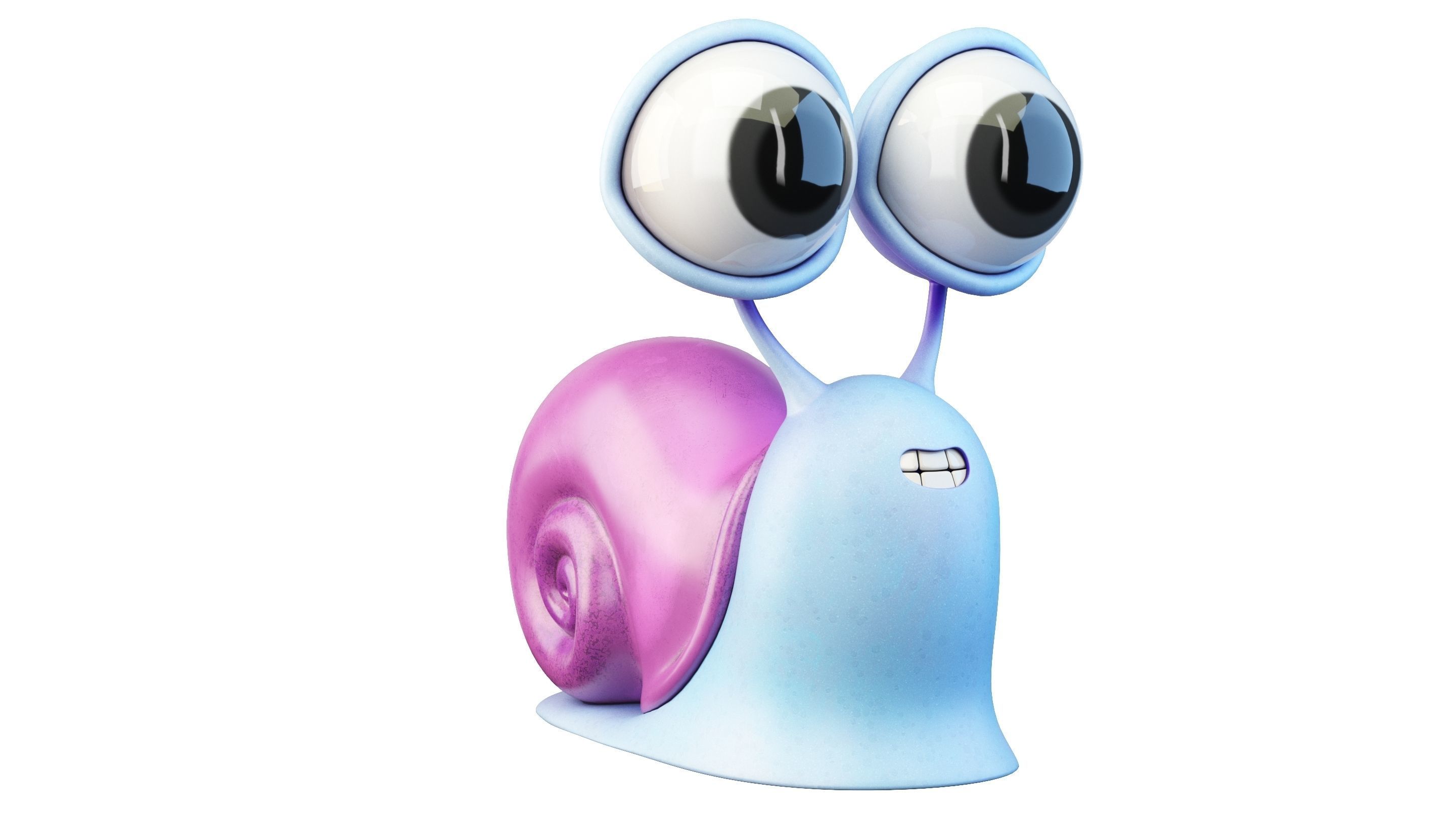 Cartoon Snail Character 3D model | CGTrader