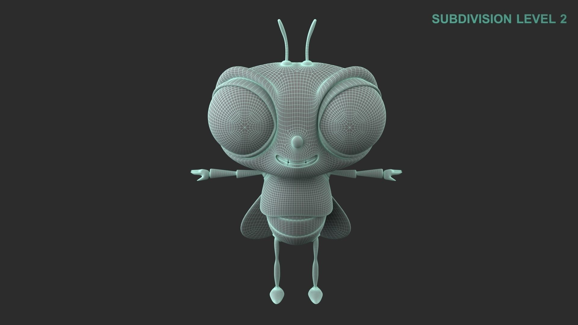 Cartoon Fly Character 3D model | CGTrader