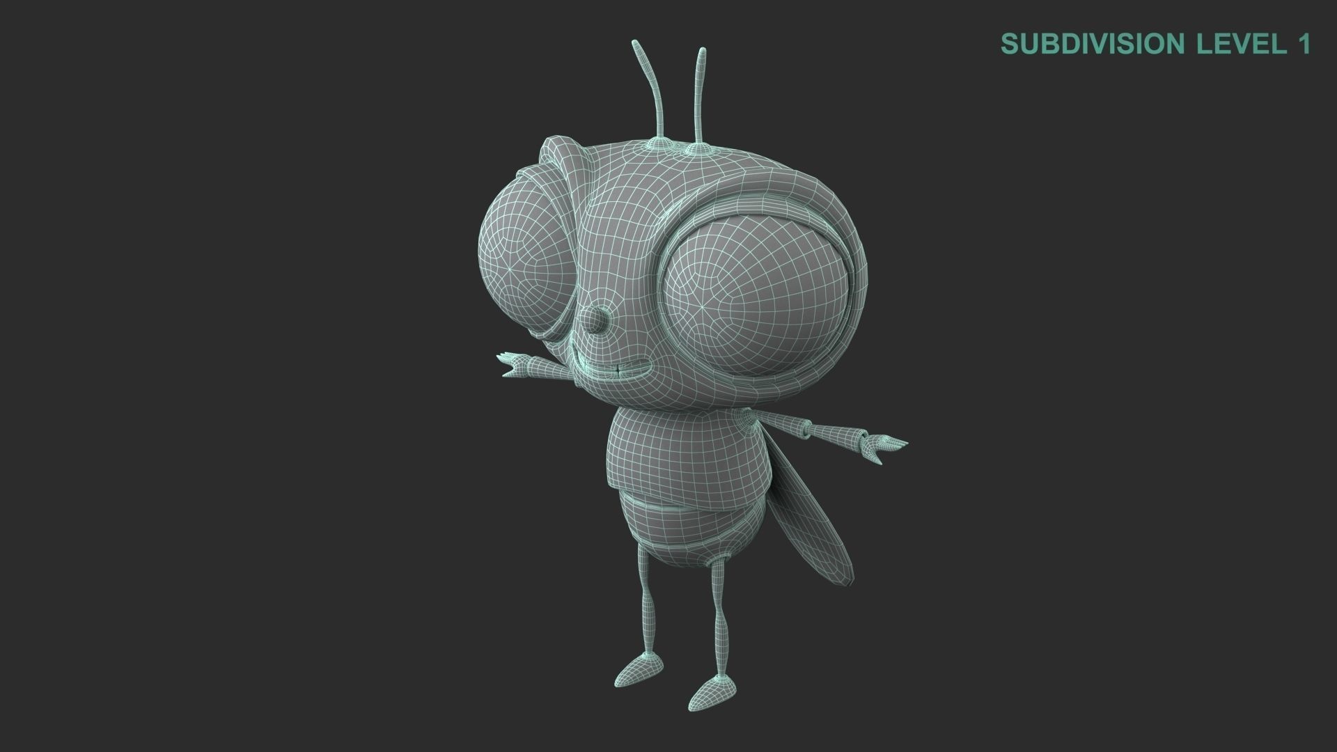 Cartoon Fly Character 3D model | CGTrader