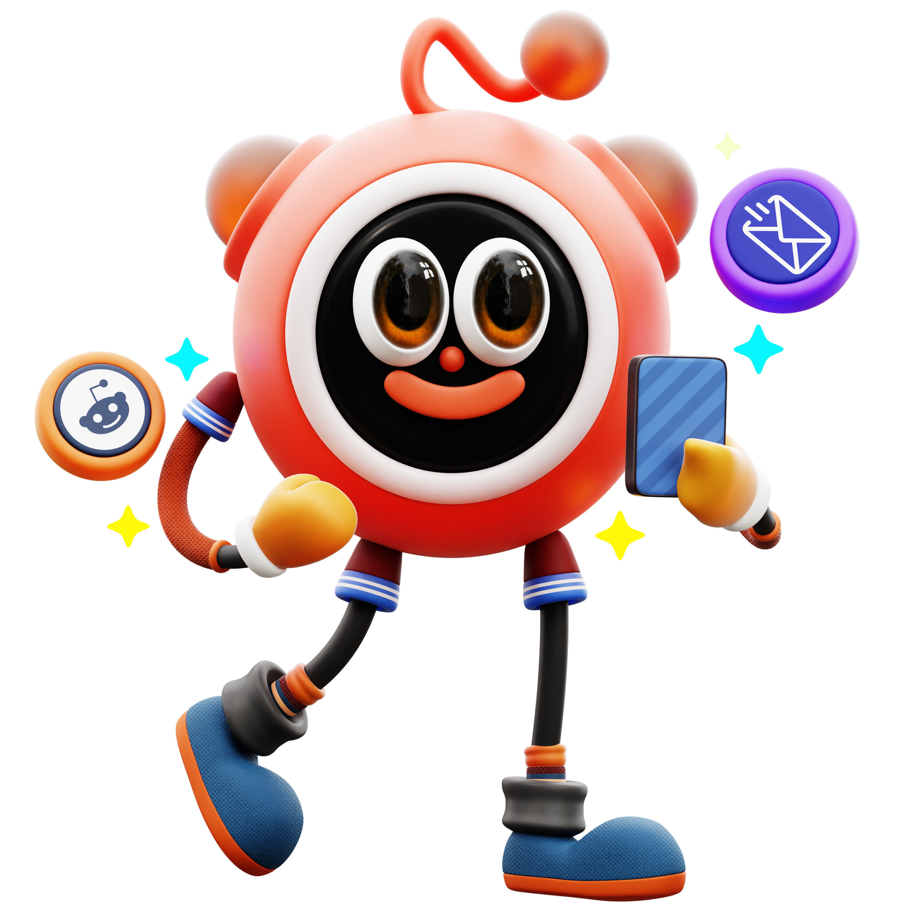 3D model Reddit Sticker Mascot 3D Icon VR / AR / low-poly | CGTrader