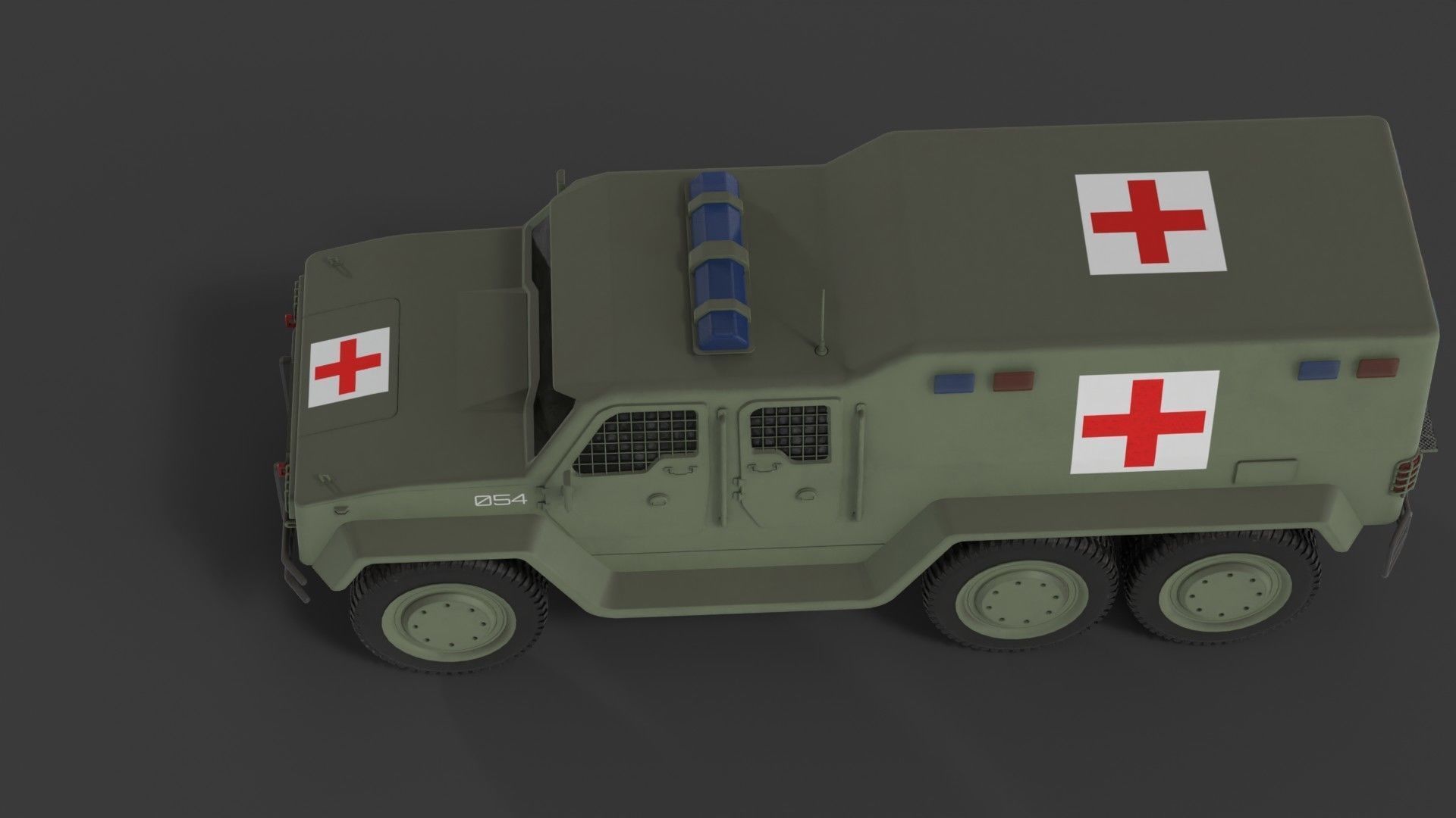 Military ambulance 3D model | CGTrader