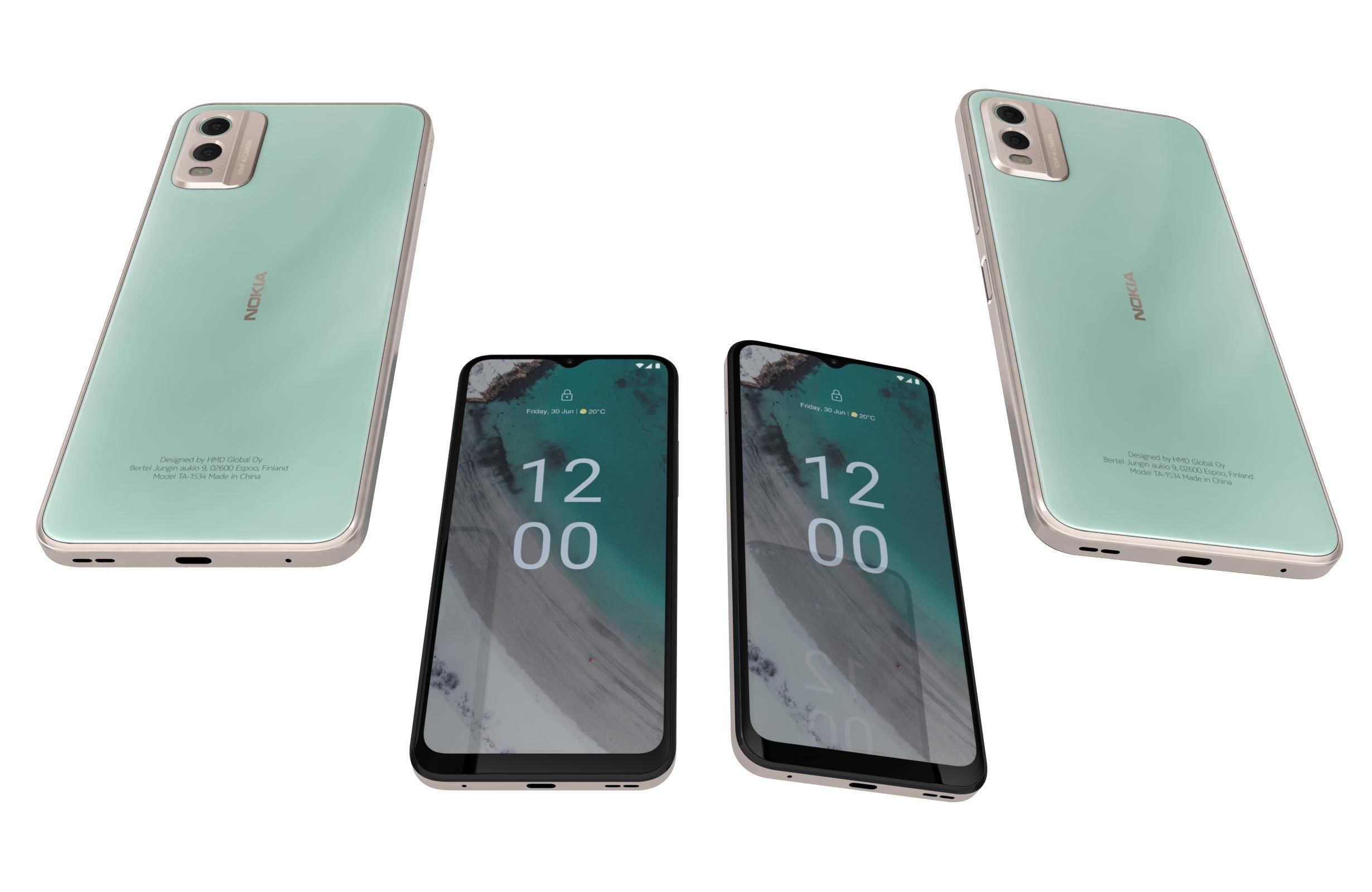 3D model Nokia C32 Mint VR / AR / low-poly | CGTrader