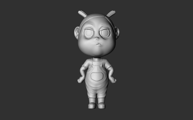 Kid character 3D model 3D printable | CGTrader