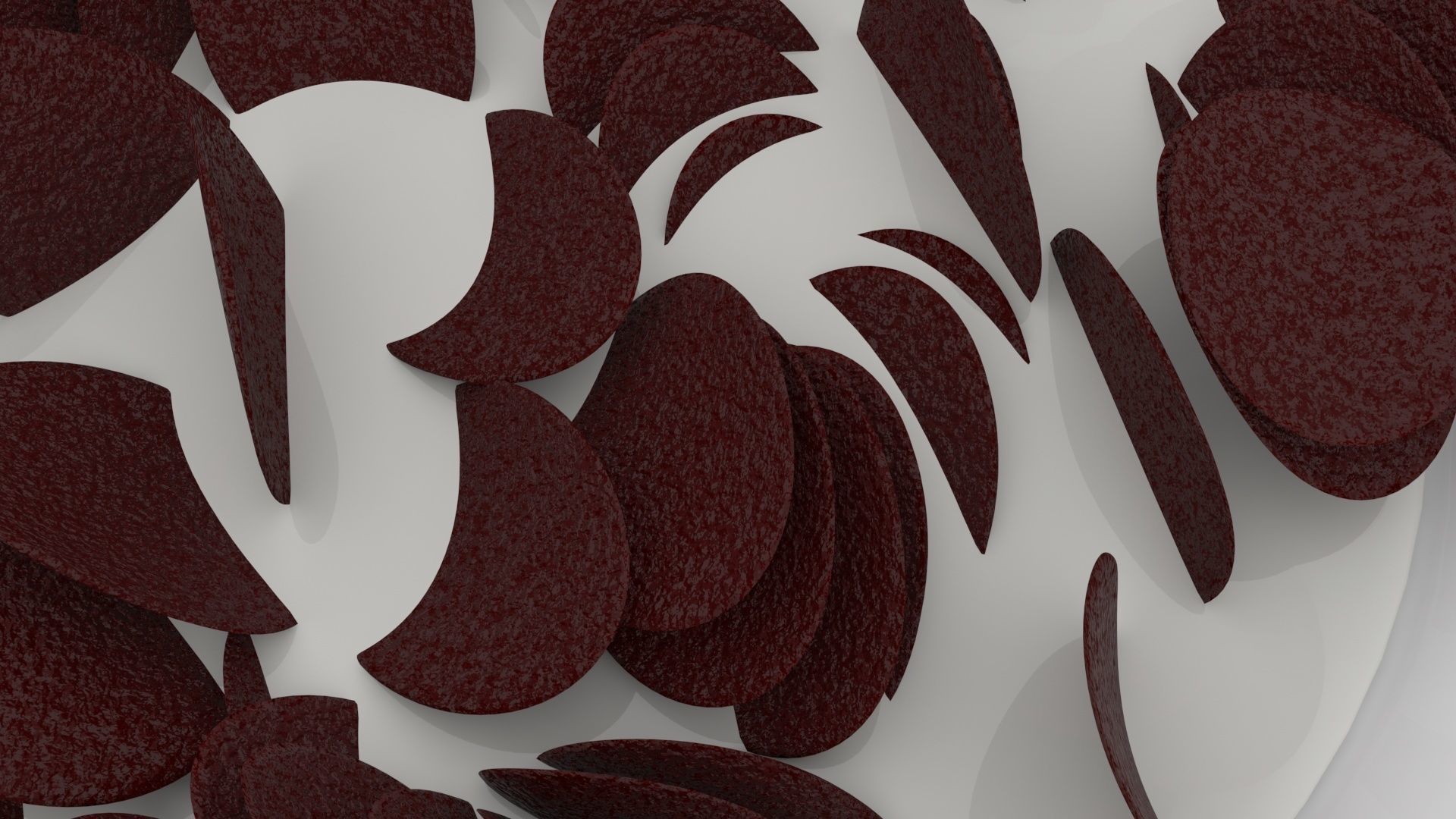 Bowl of Bent Oval Cereals Set 3D model | CGTrader