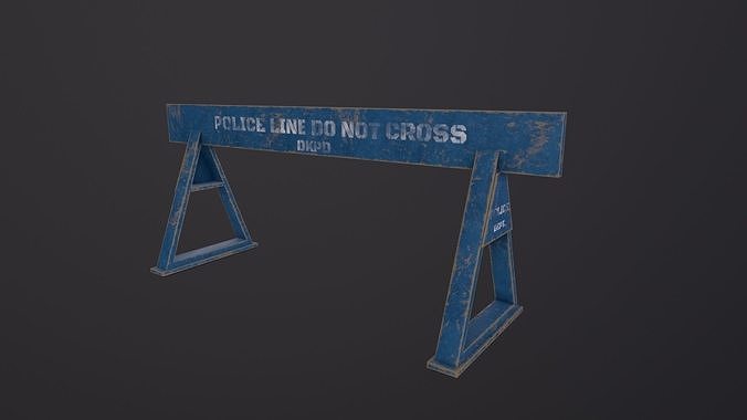 3D model Police Barrier 3D Model VR / AR / low-poly | CGTrader