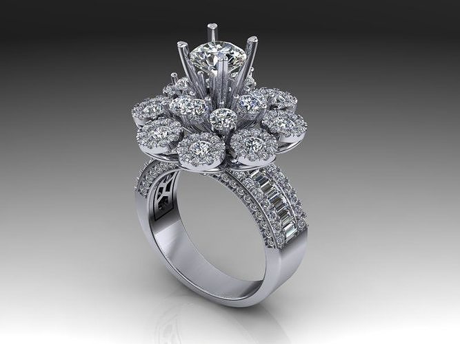 Diamond Fine Jewelry free 3D model 3D printable | CGTrader