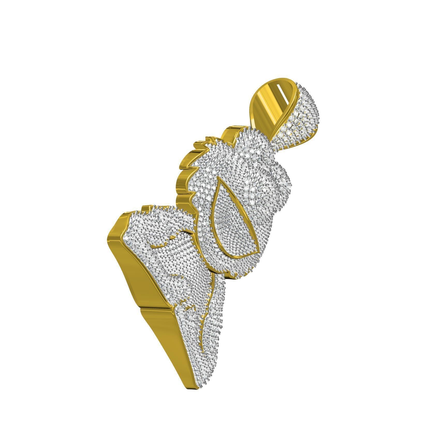 Smiley Face Cartoon Caracter Hip Hop Pendant 3D model 3D printable ...