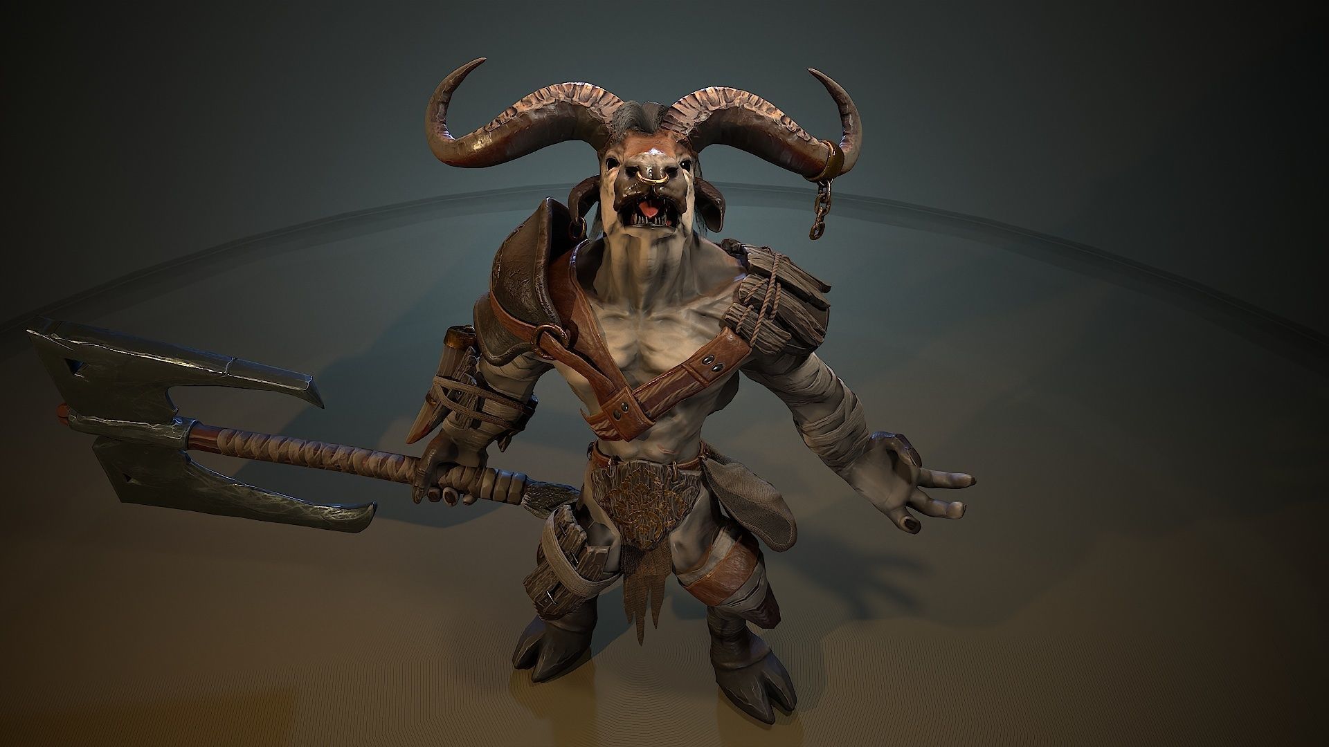 3D model Minotaur fantasy Bull VR / AR / low-poly | CGTrader