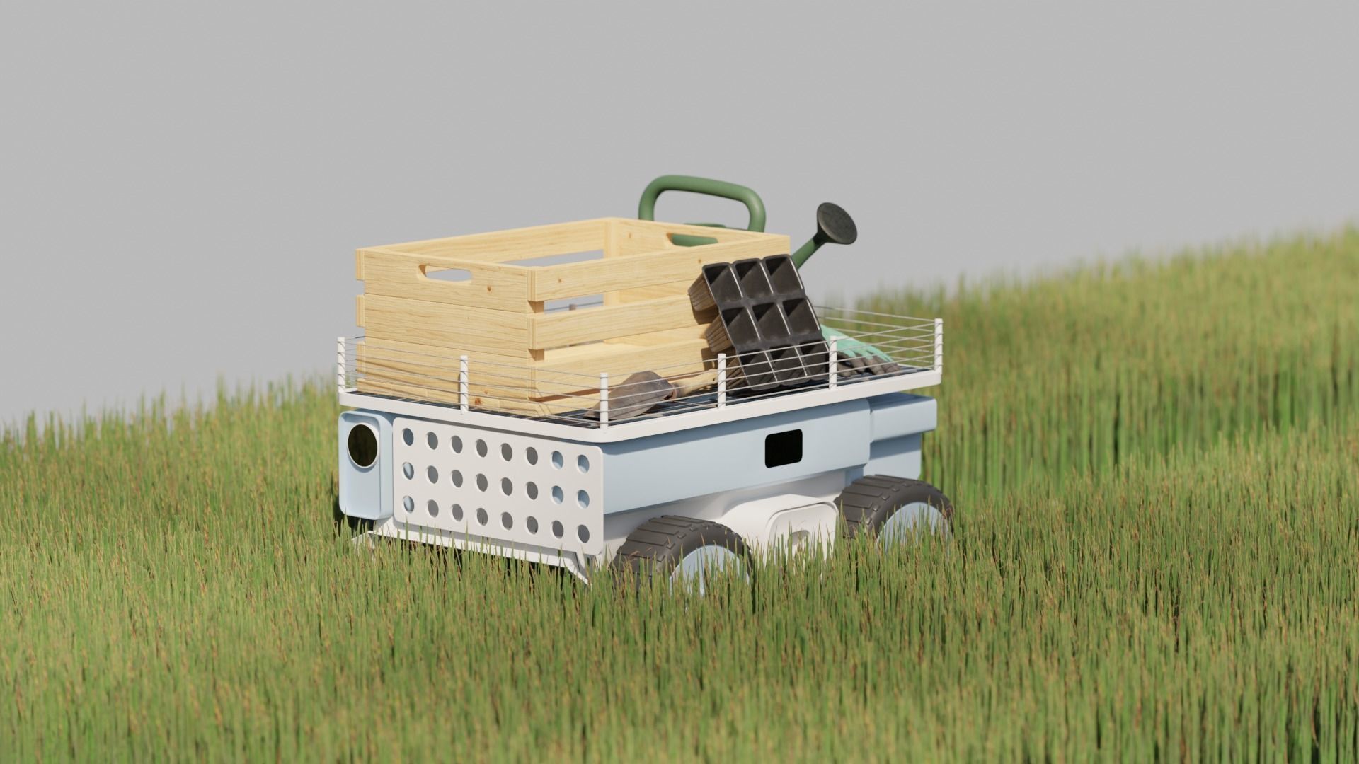 Futuristic Garden Robot 3D model | CGTrader