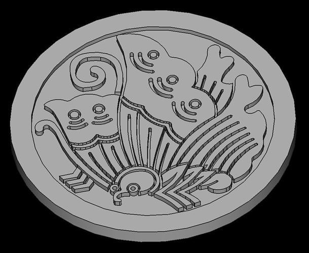 Japanese Kamon Ageha free 3D model 3D printable | CGTrader