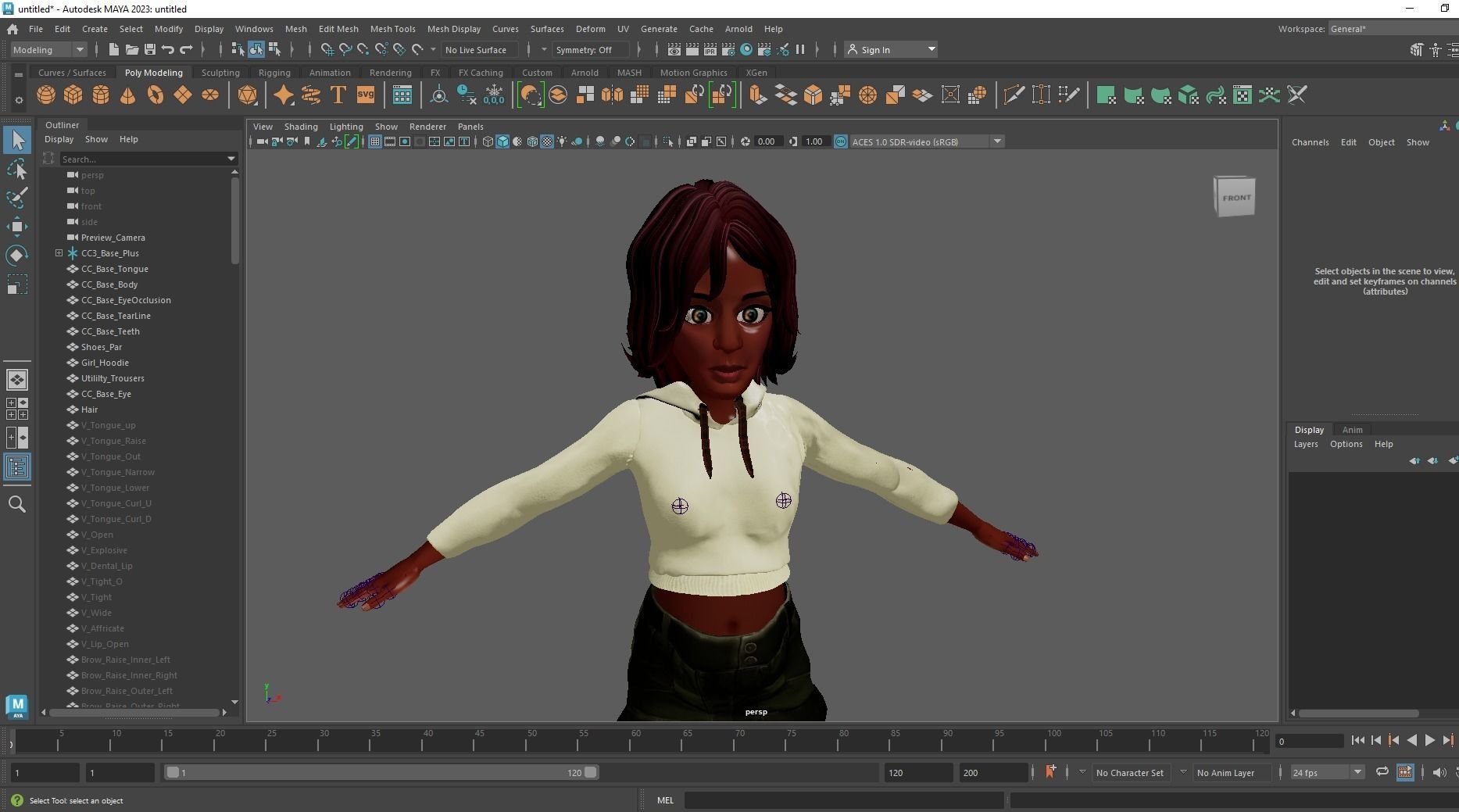 3D model Cartoon Rigged Character 08 Female - Low Poly 3D Model VR / AR ...