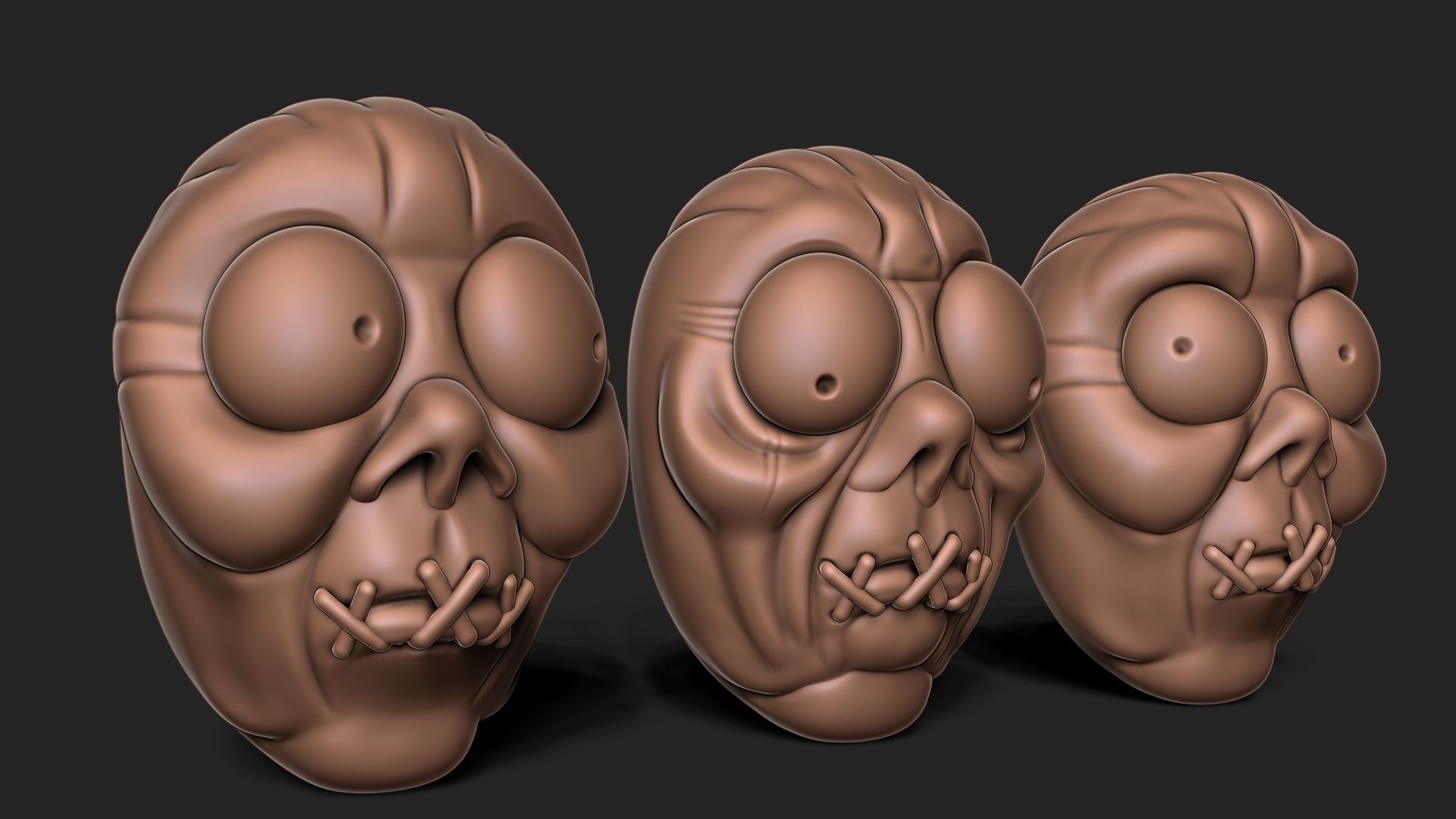 Shrunken Head zombie 3D model 3D printable | CGTrader