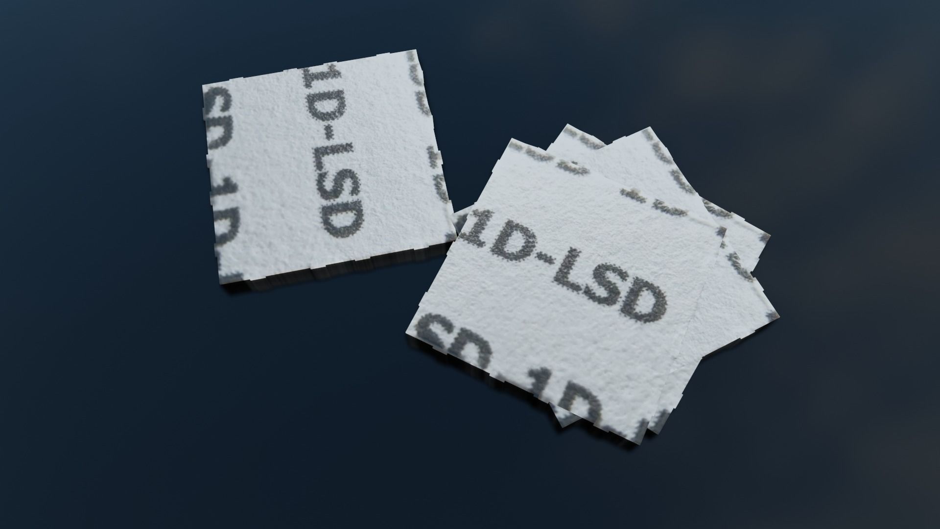 3D model 1D-LSD Blotters VR / AR / low-poly | CGTrader