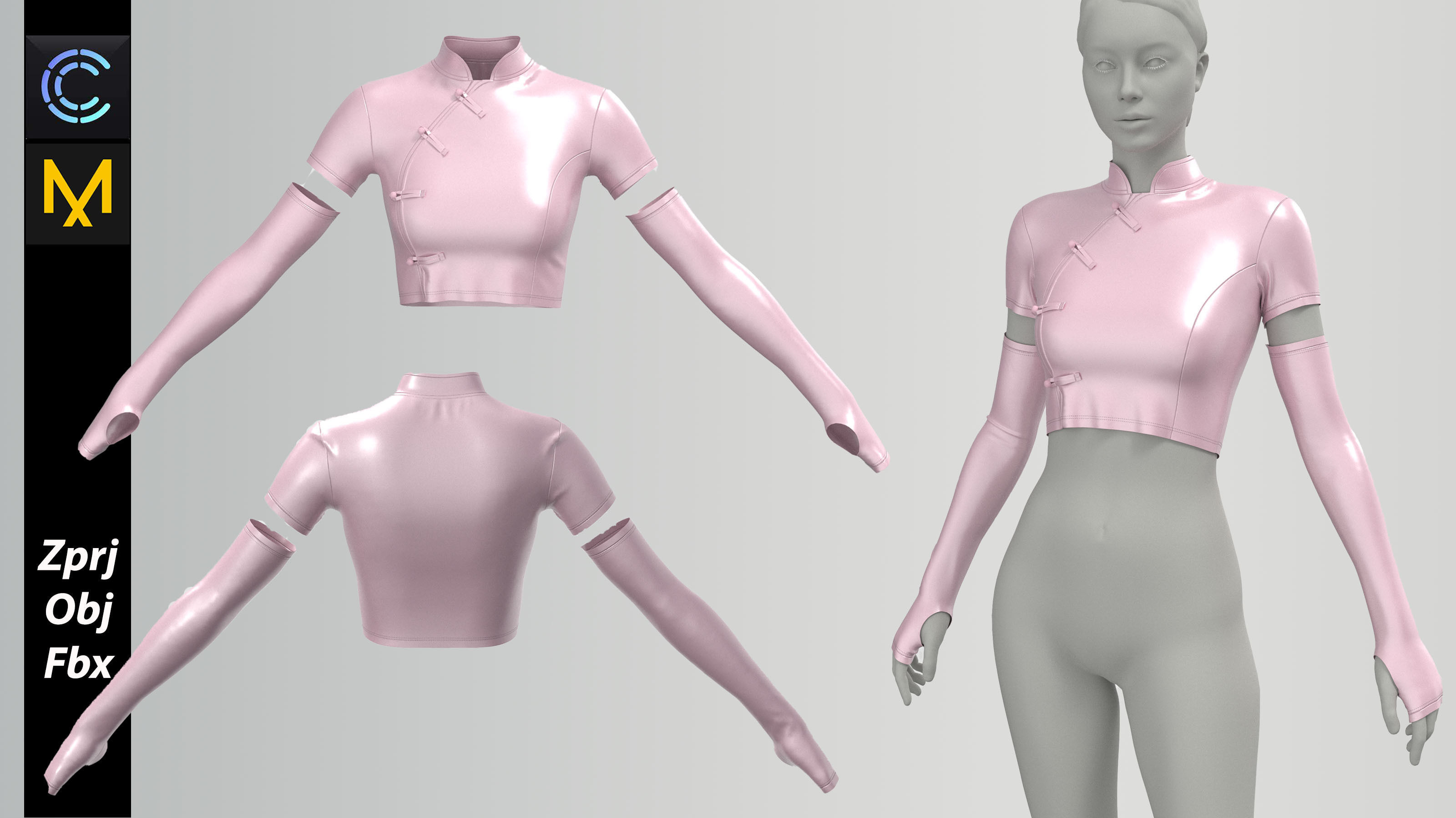3D model crop tops for women VR / AR / low-poly | CGTrader