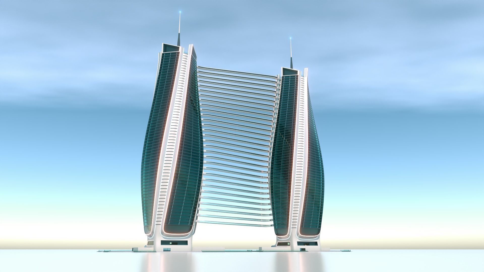 Futuristic Building Concept V1-01 3D model | CGTrader