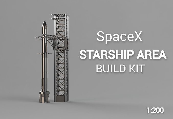 SpaceX STARSHIP ARE Build Kit 3D model 3D printable | CGTrader