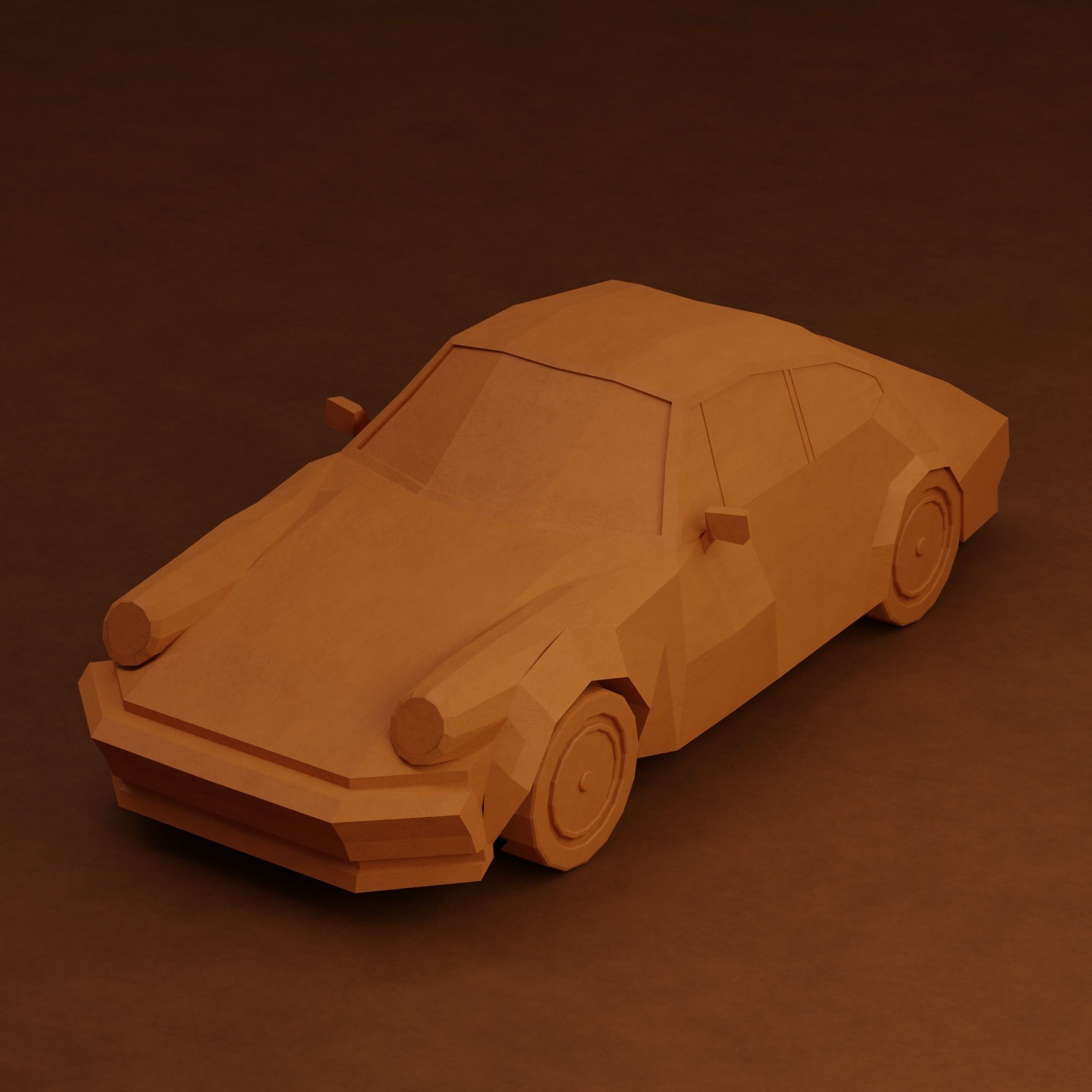 3D model Low Poly Porsche 911 Turbo VR / AR / low-poly | CGTrader