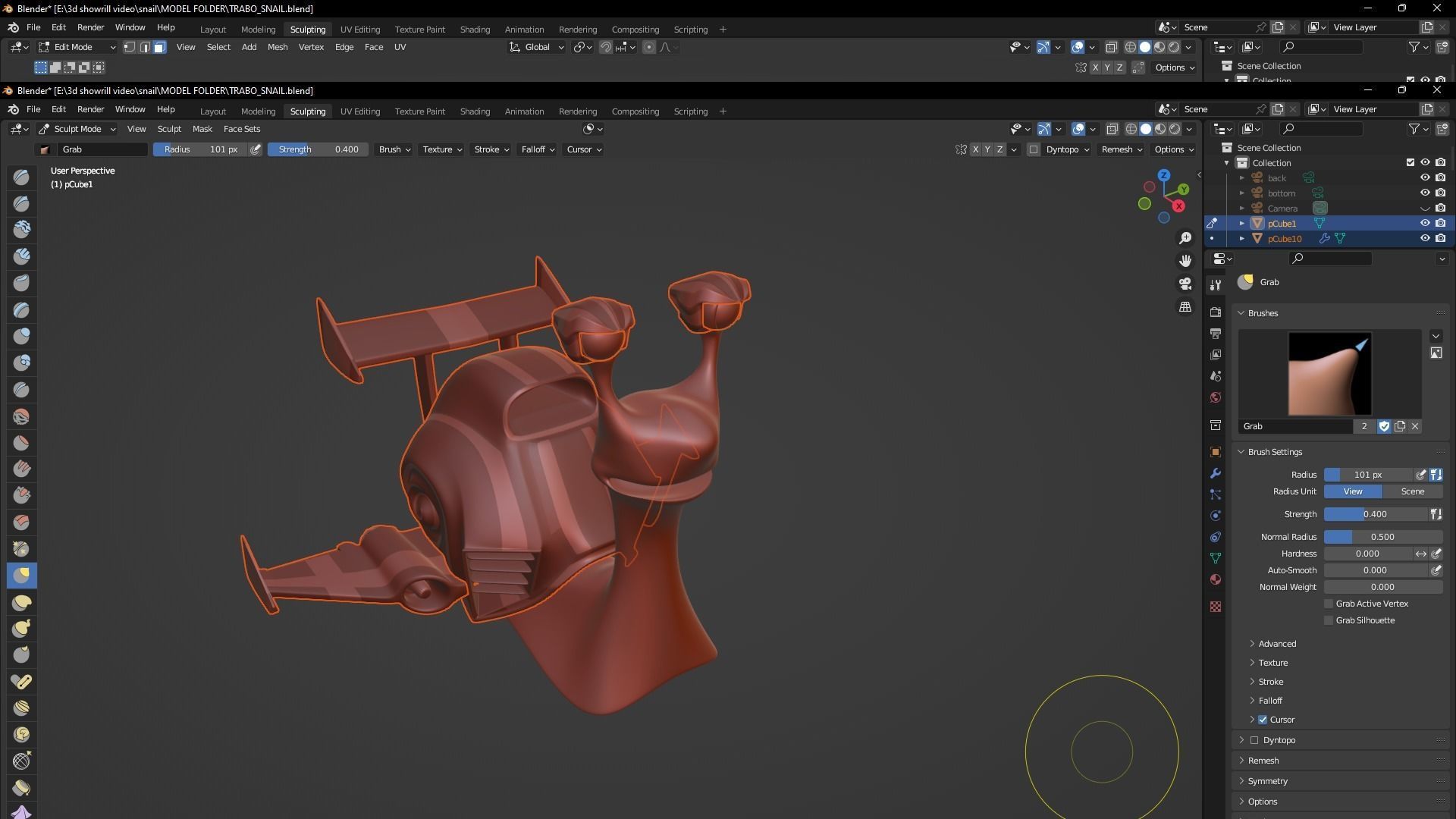 TRABO SNAIL 3D model animated | CGTrader