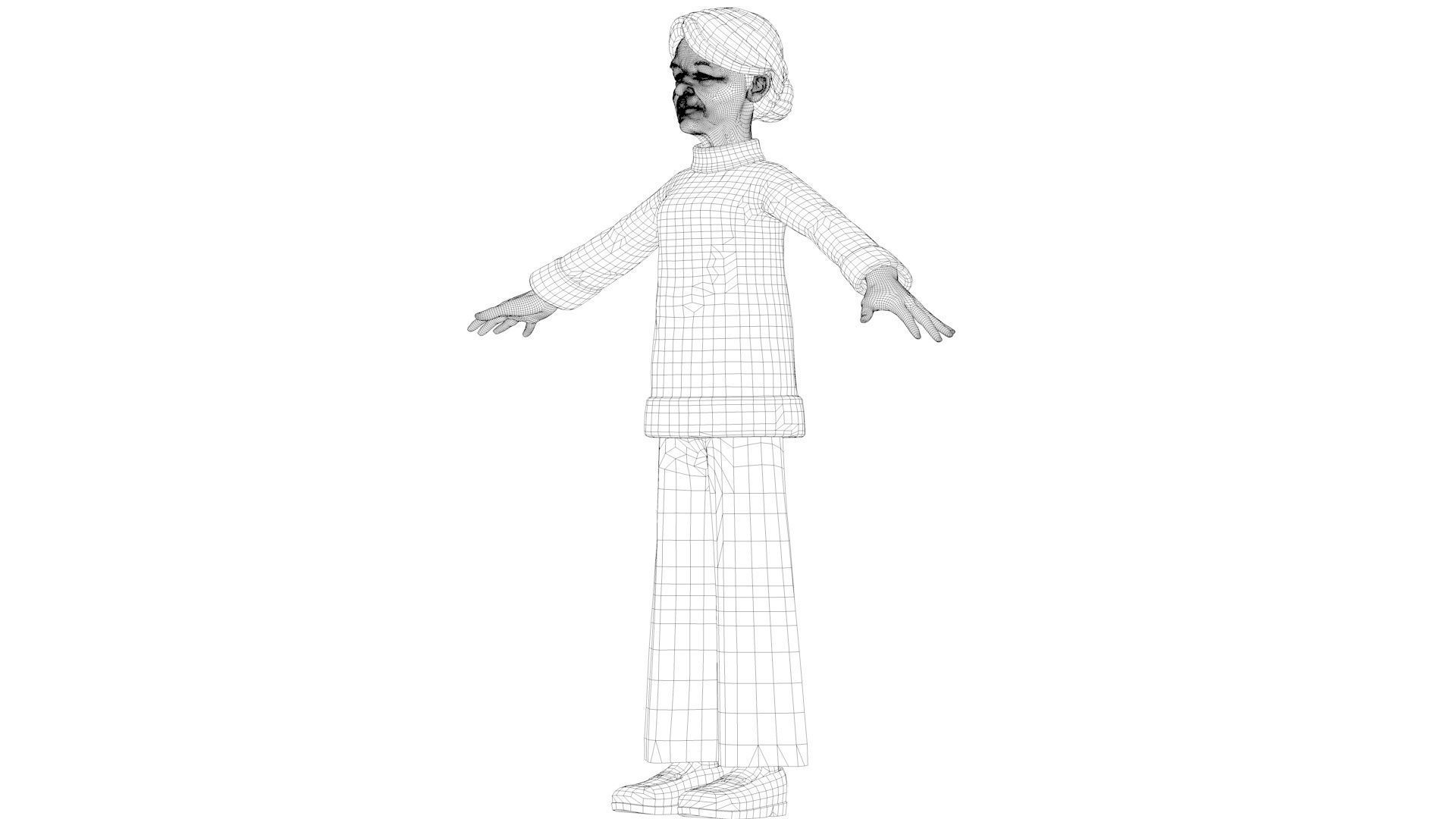 cartoon old lady 3D model | CGTrader