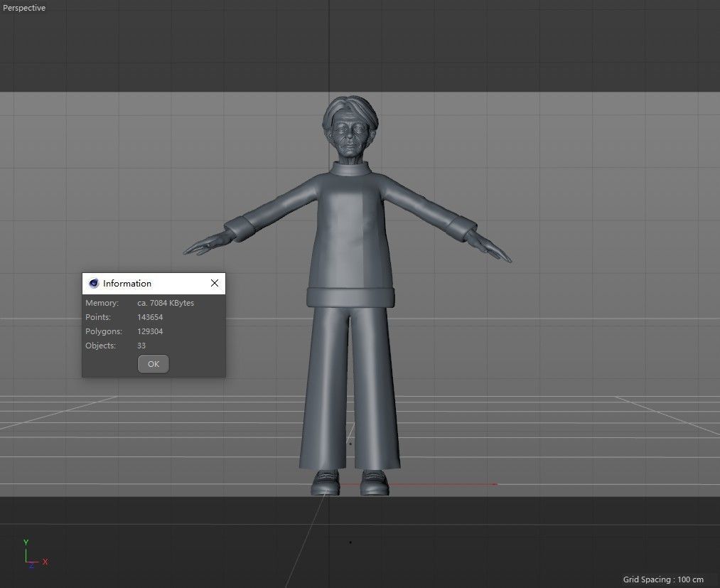 cartoon old lady 3D model | CGTrader