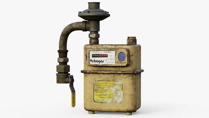 3D model Gas meter game ready PBR 3d model VR / AR / low-poly | CGTrader