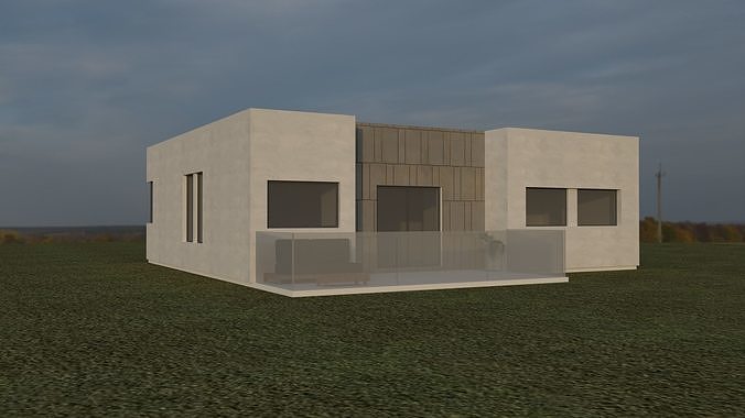 80m2 Modern House 3D model | CGTrader
