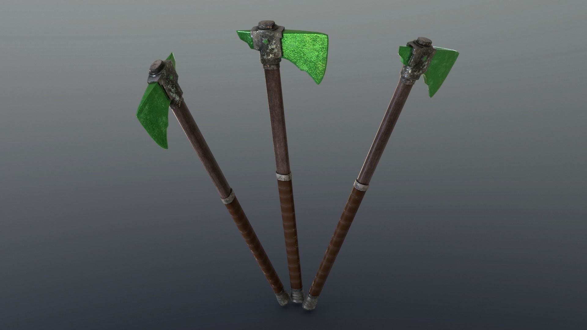3D model Axe - Emerald VR / AR / low-poly | CGTrader