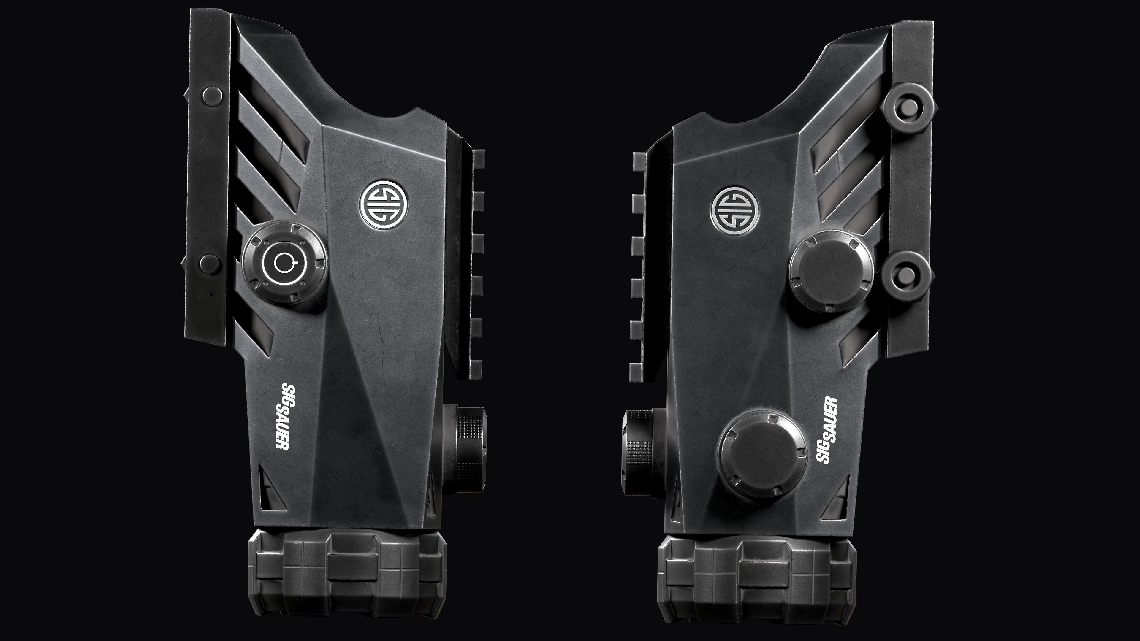 3D model Tactical rifle scope Sig sauer BRAVO4 VR / AR / low-poly ...