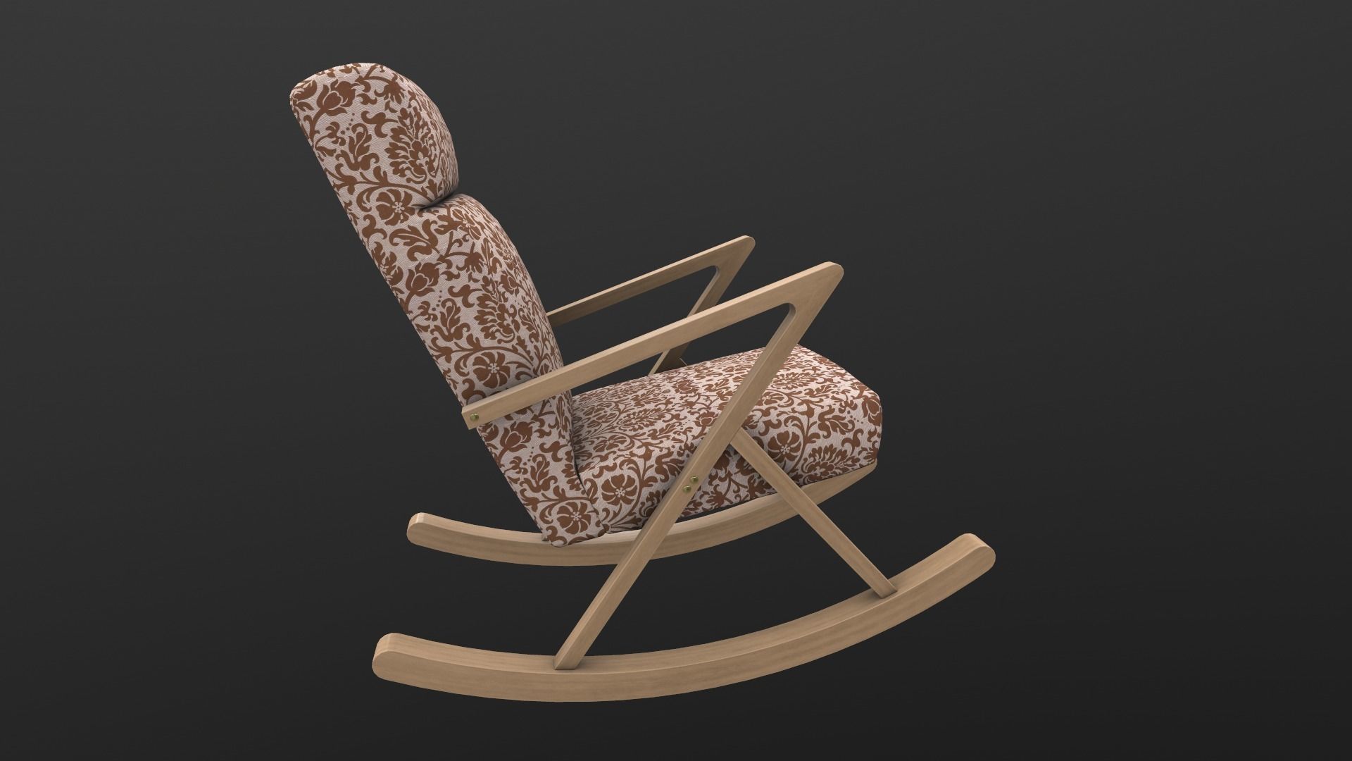 3D model Rocking Chair AR VR PBR Lowpoly with game ready 3d Model VR ...