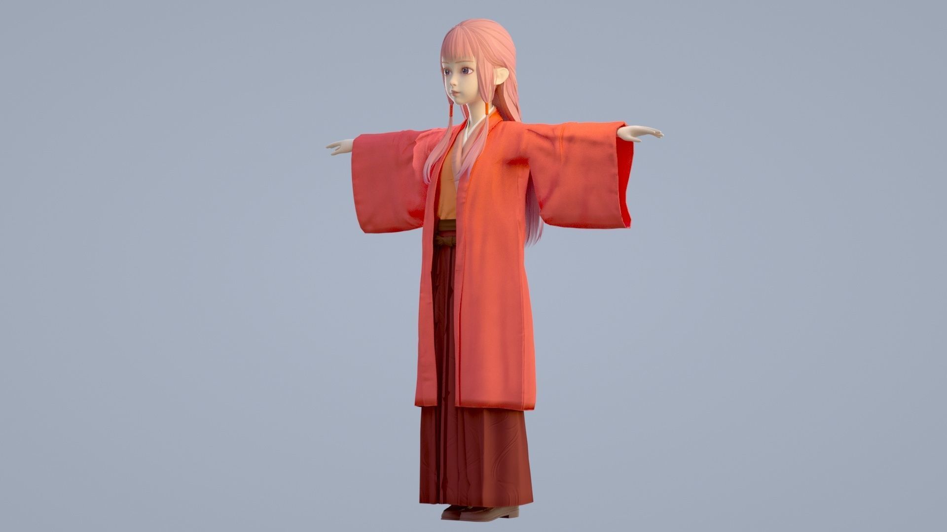 Cartoon Girl In Hanfu 3d Model Cgtrader