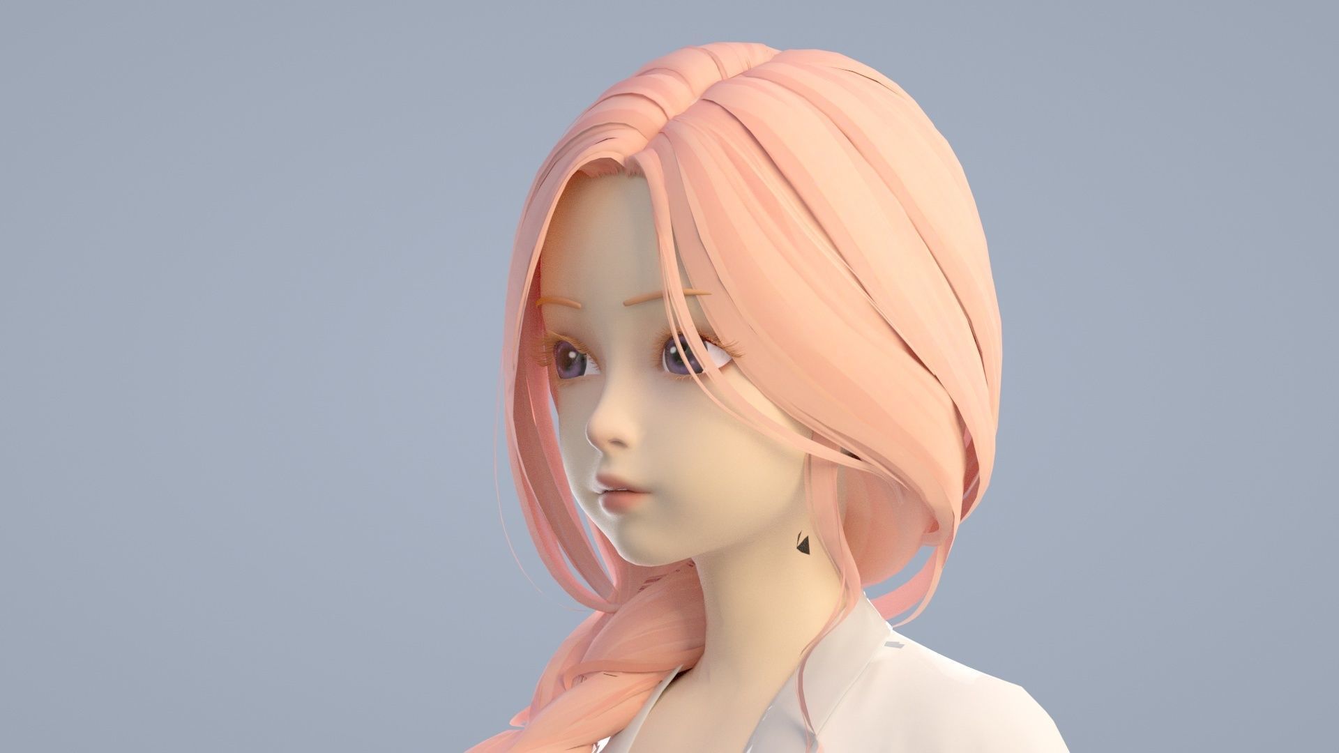 Cartoon Girl In Hanfu 3d Model Cgtrader