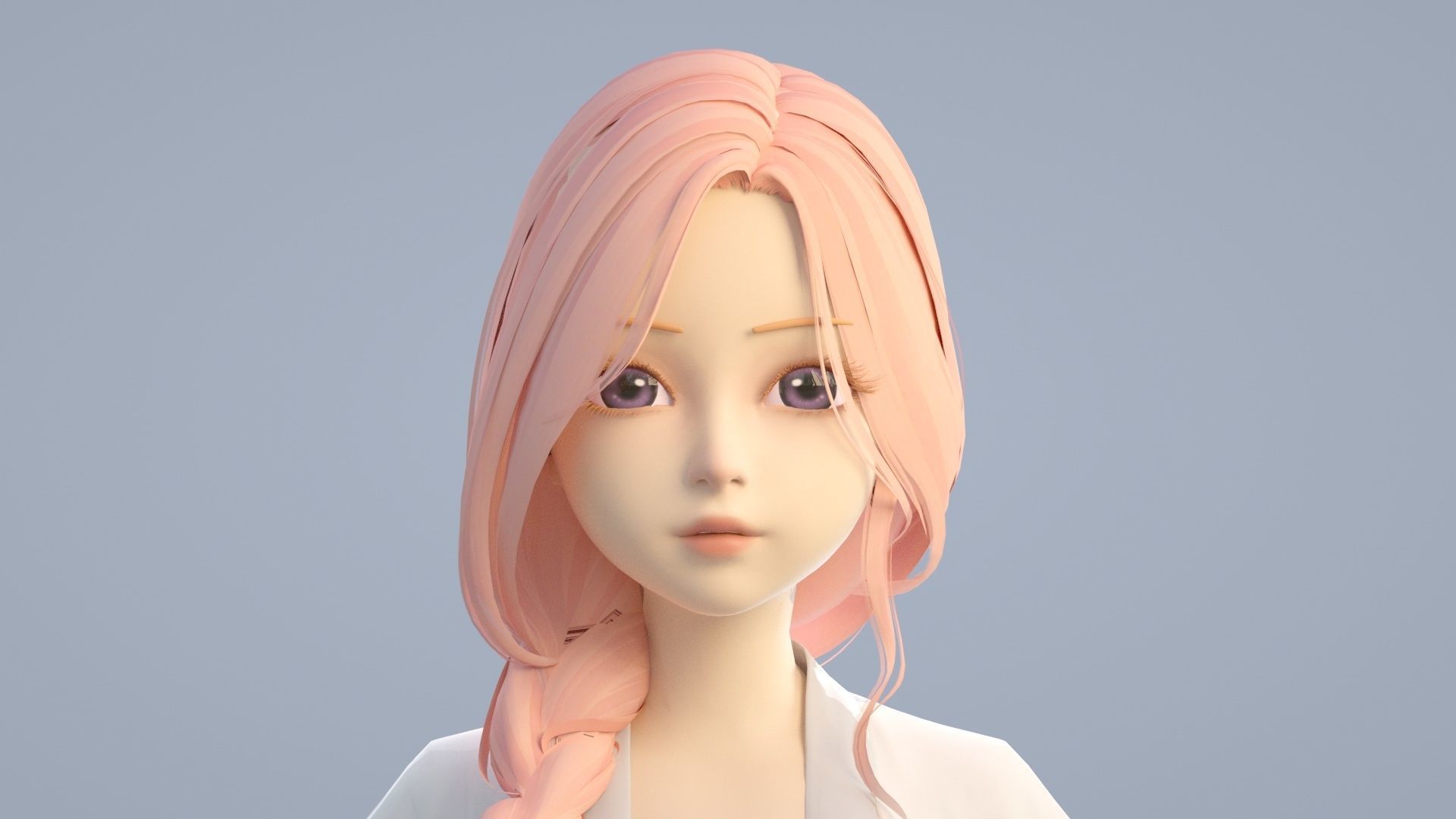 Cartoon Girl In Hanfu 3d Model Cgtrader