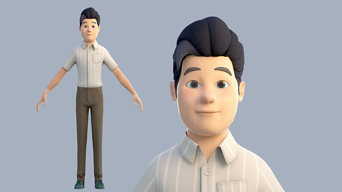 cartoon manager fanther 3D model | CGTrader