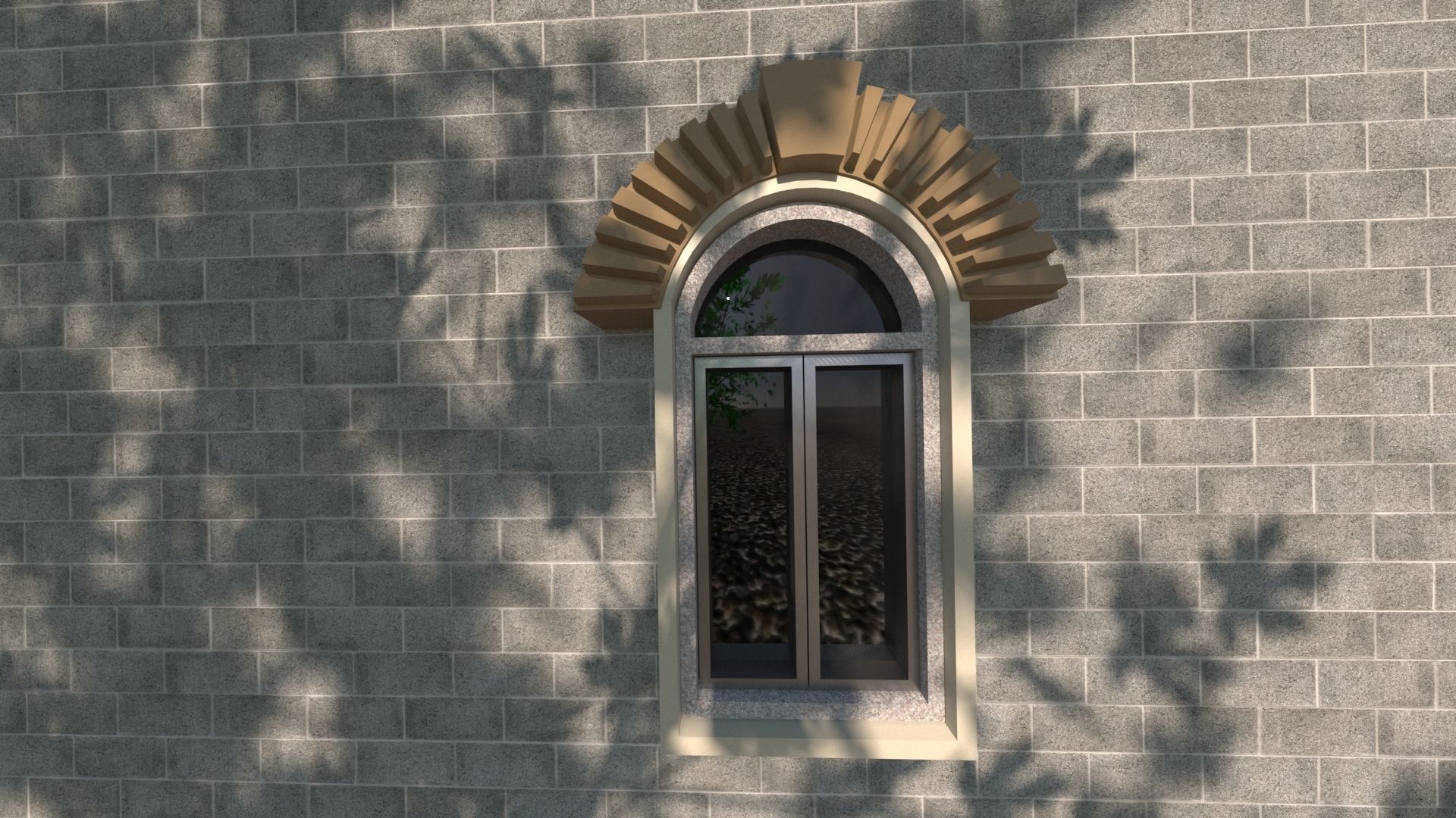 Window frame with contemporary design 3D model | CGTrader