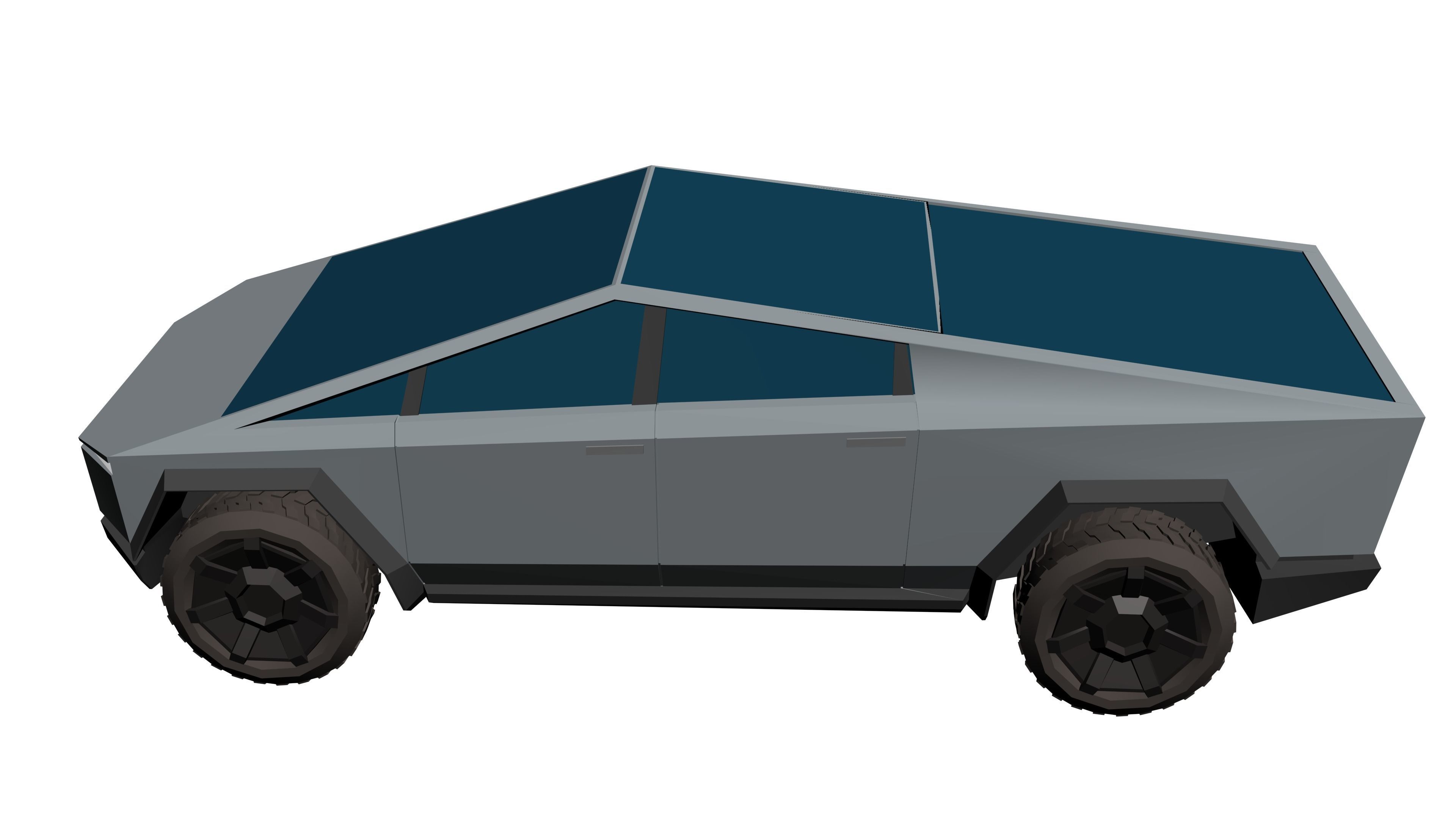 3D model Tesla Cybertruck Hypercasual VR / AR / low-poly | CGTrader