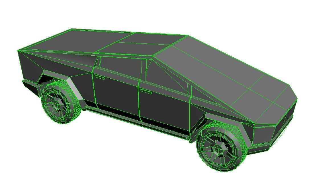 3D model Tesla Cybertruck Hypercasual VR / AR / low-poly | CGTrader